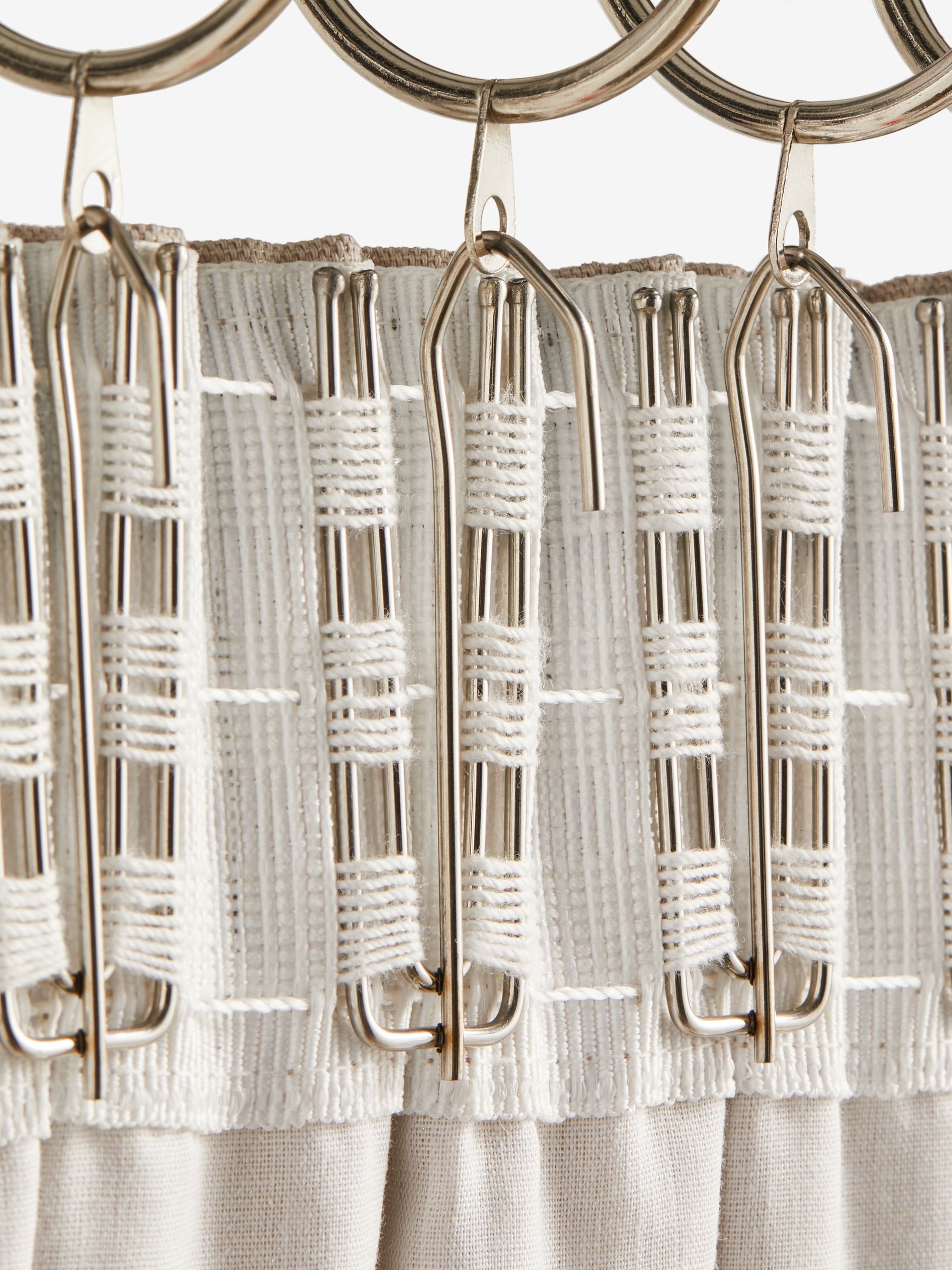 Buy Brushed Silver 20 Pack of Pencil Pleat Curtain Hooks from the Next ...