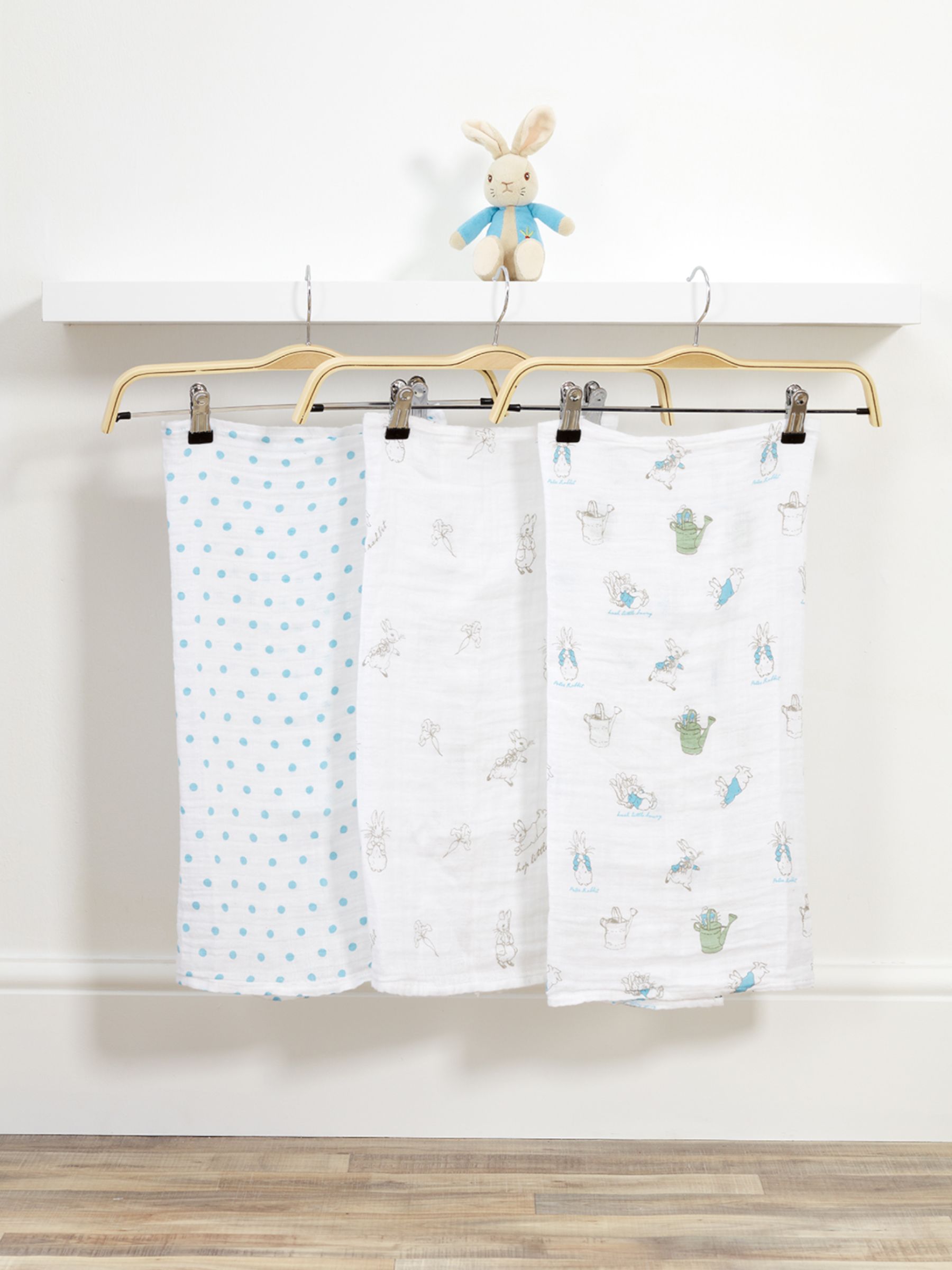 Buy Rainbow Designs Blue Peter Rabbit Muslin 100% Cotton Set from the ...