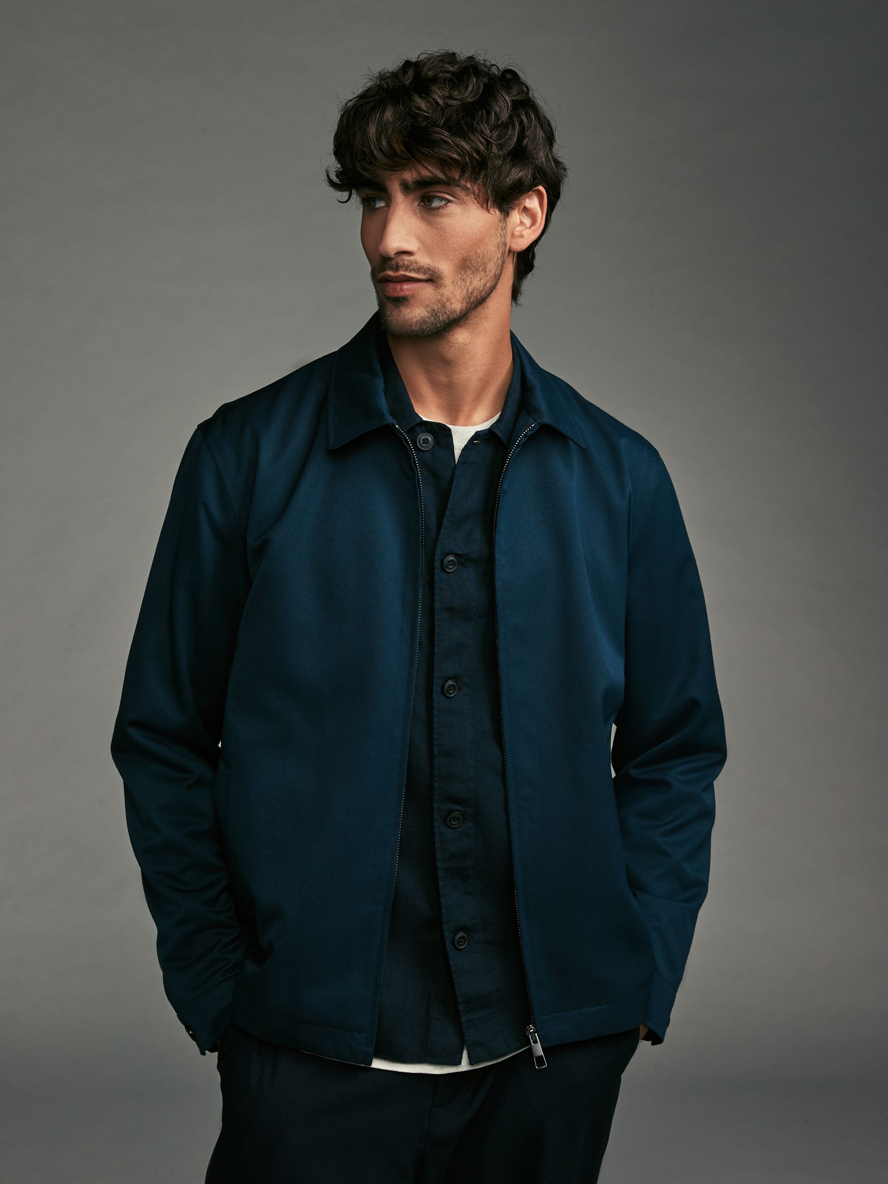 Buy Navy Blue Smart Shacket from the Next UK online shop