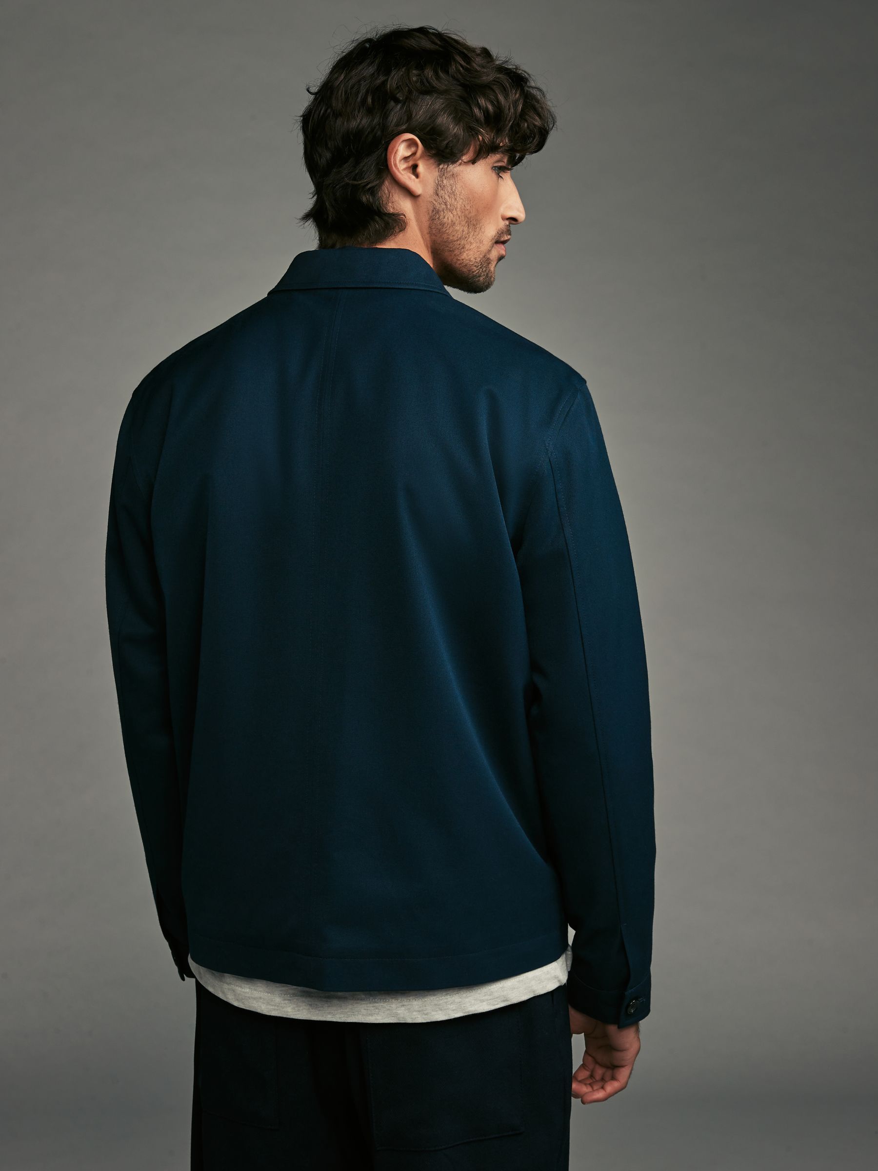 Buy Navy Blue Smart Shacket from the Next UK online shop