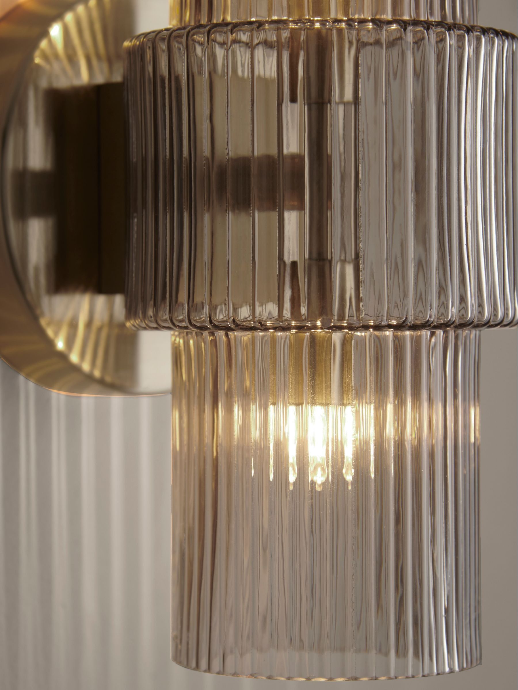 Buy Lipsy Gold Ribbed Glass Wall Light from the Next UK online shop
