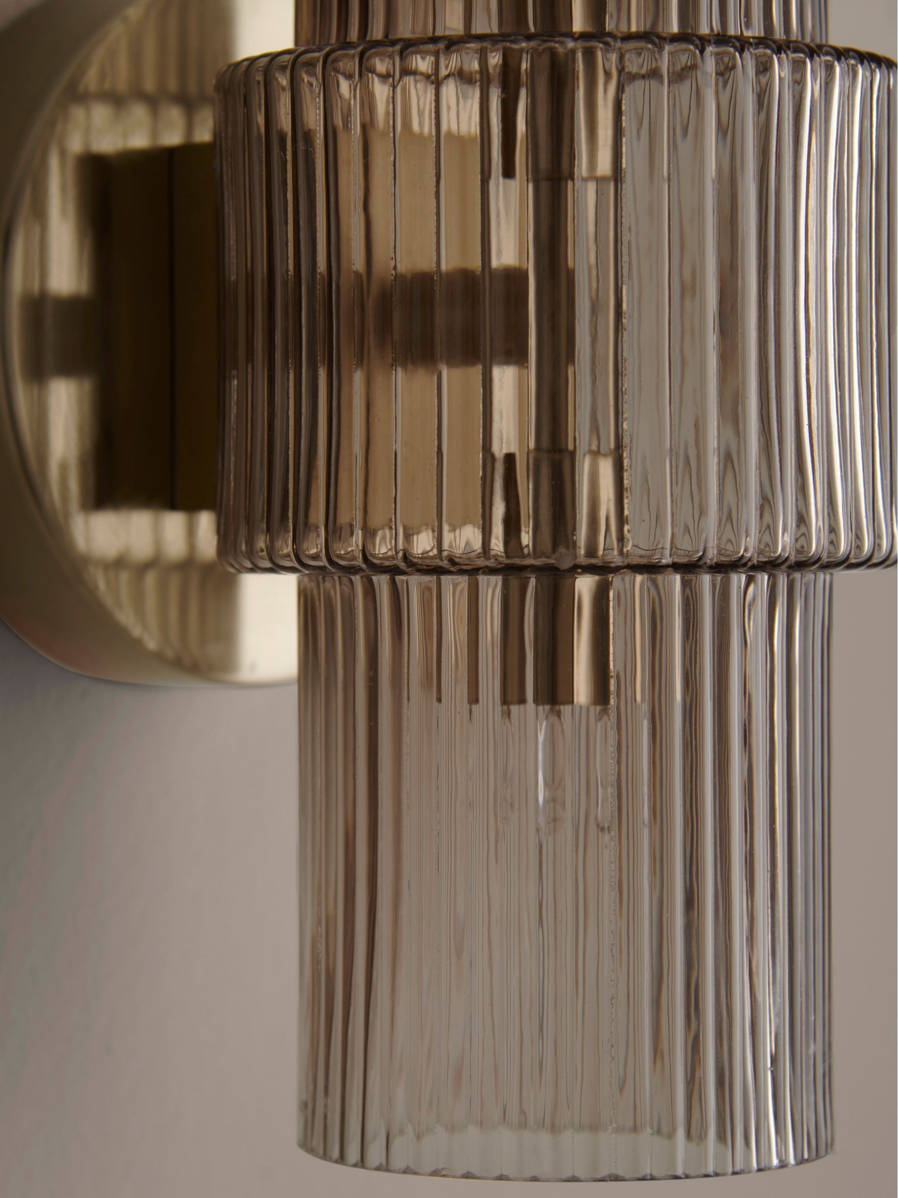 Buy Lipsy Gold Ribbed Glass Wall Light from the Next UK online shop