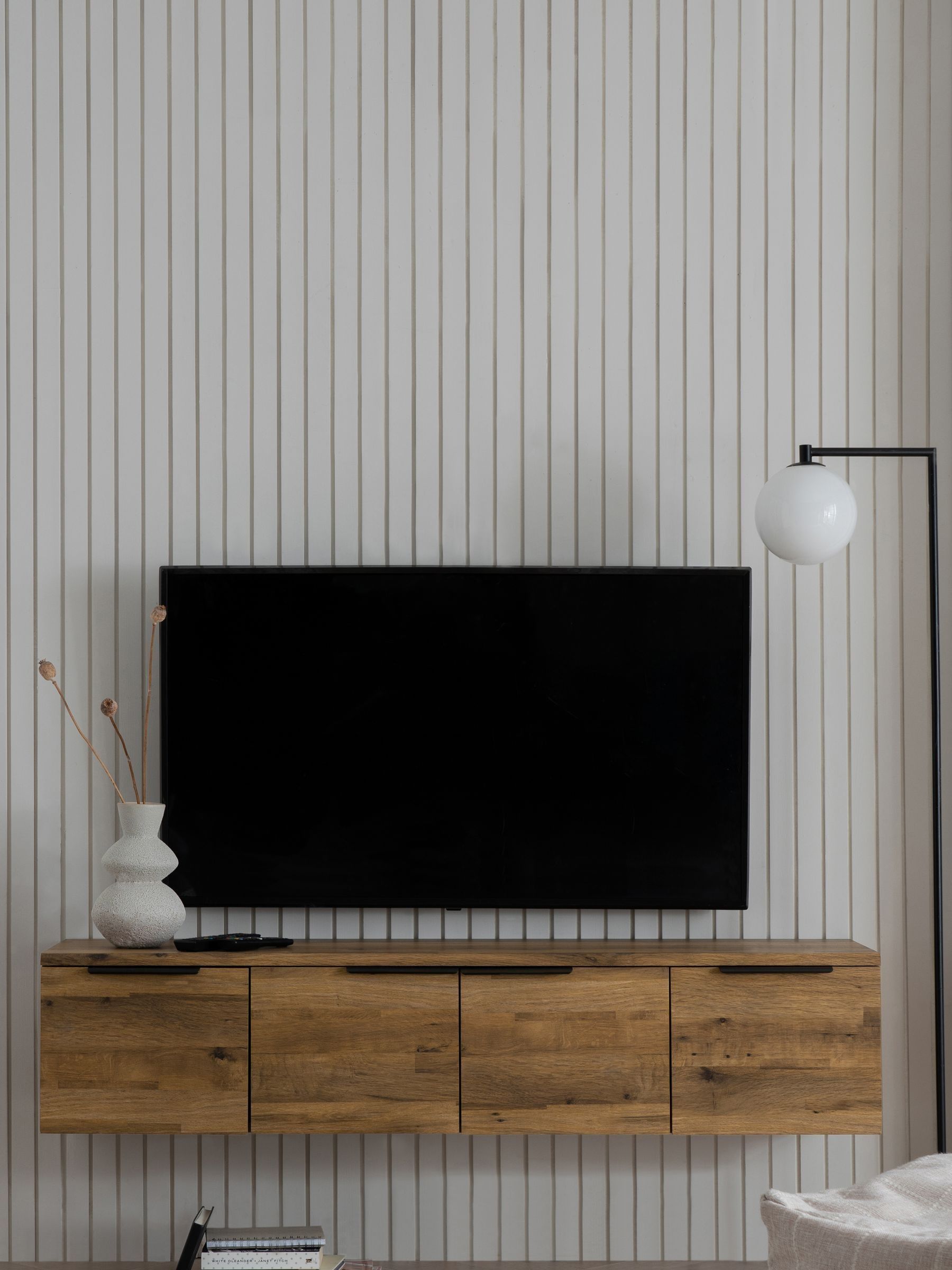 Buy Dark Bronx Oak Effect Wall Mounted TV Unit from the Next UK online shop