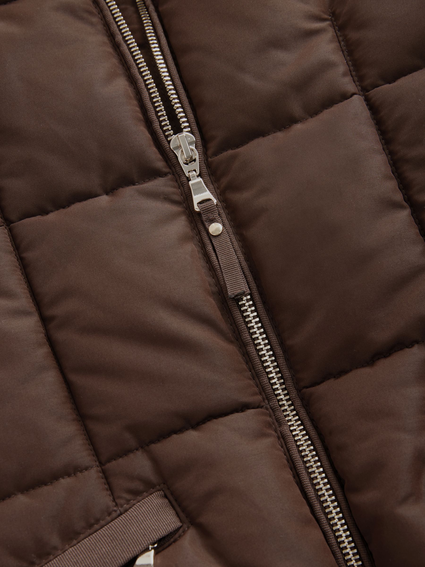 Buy Chocolate Brown Shower Resistant Padded Puffer Hooded Buy Chocolate Brown Shower Resistant Padded Puffer Hooded