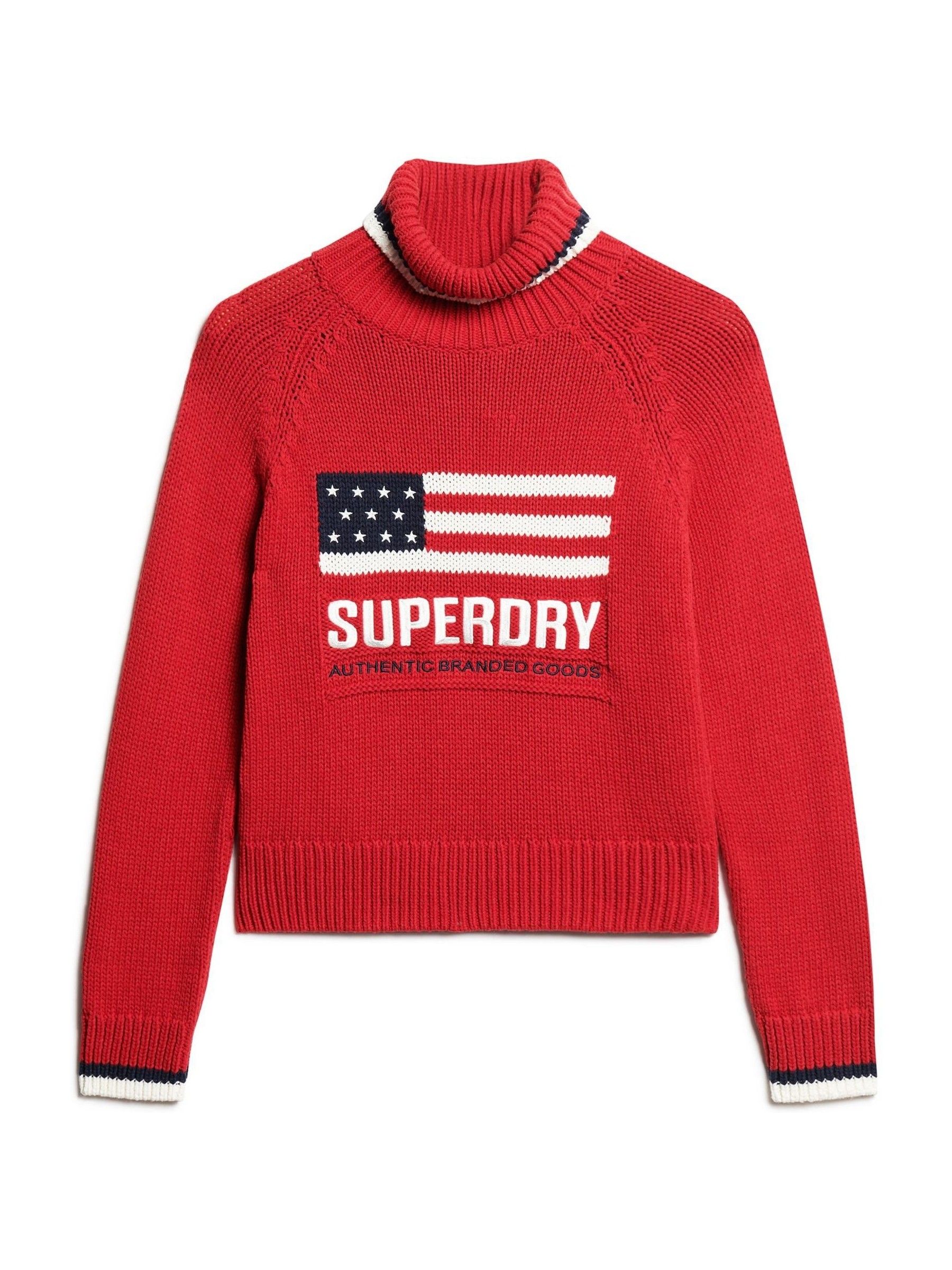 Buy Superdry Red Americana Roll Neck Knit Jumper from the Next UK ...