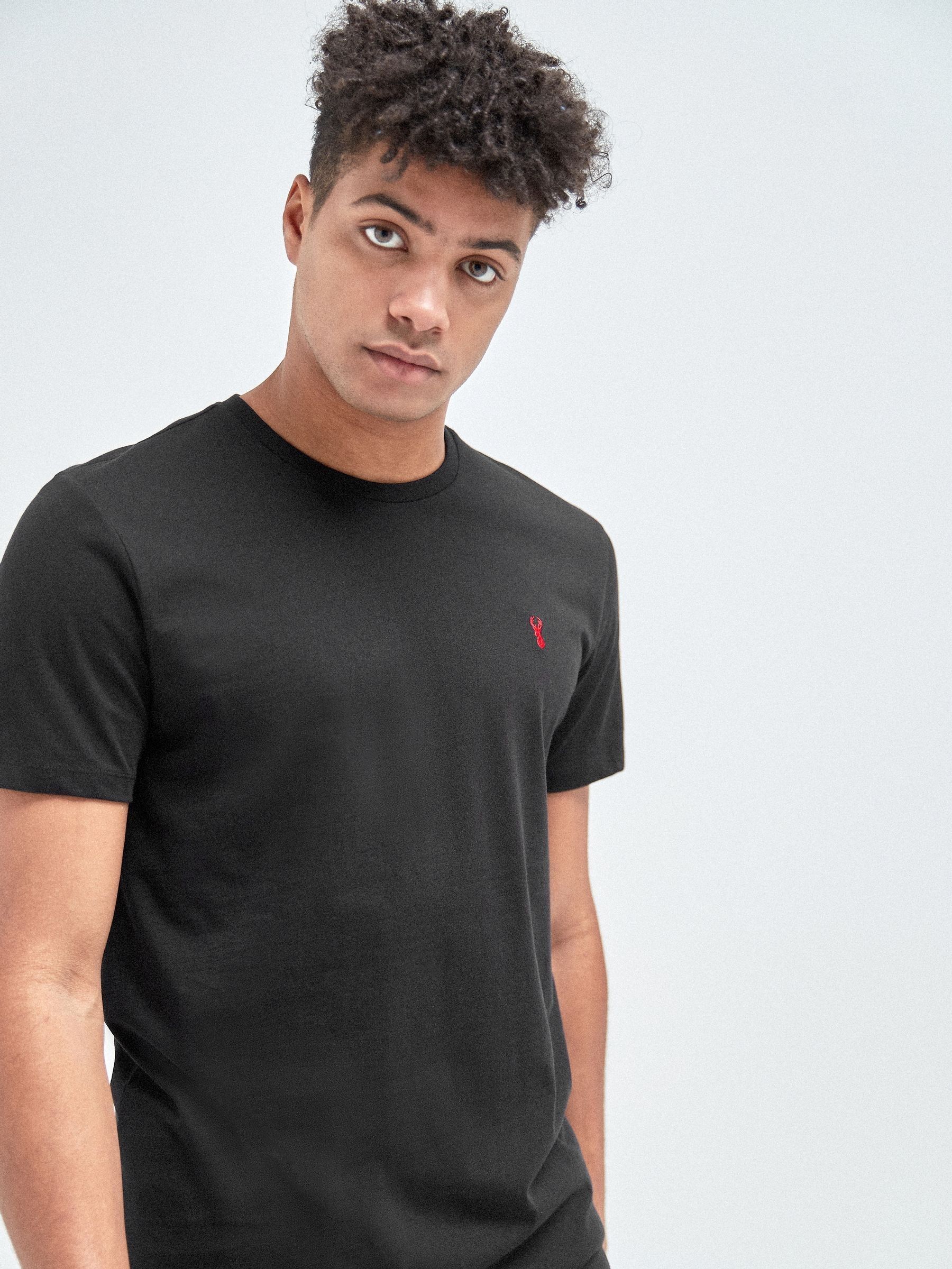 Buy Black Regular Fit Stag T-Shirt from the Next UK online shop