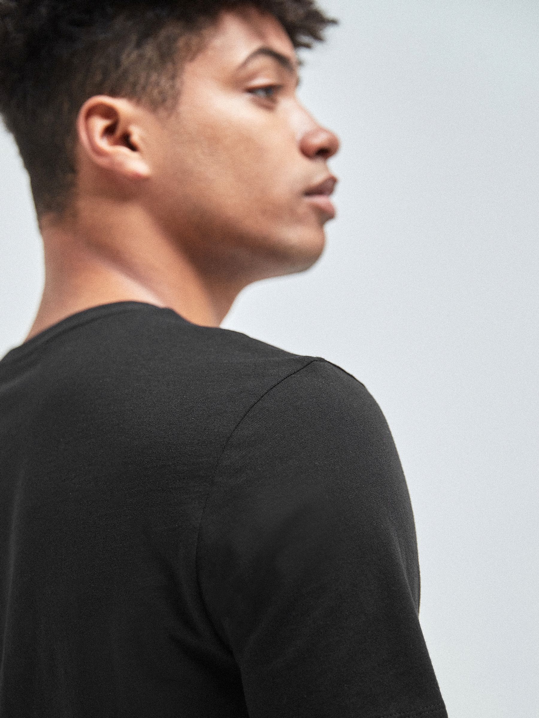 Buy Black Regular Fit Stag T-Shirt from the Next UK online shop