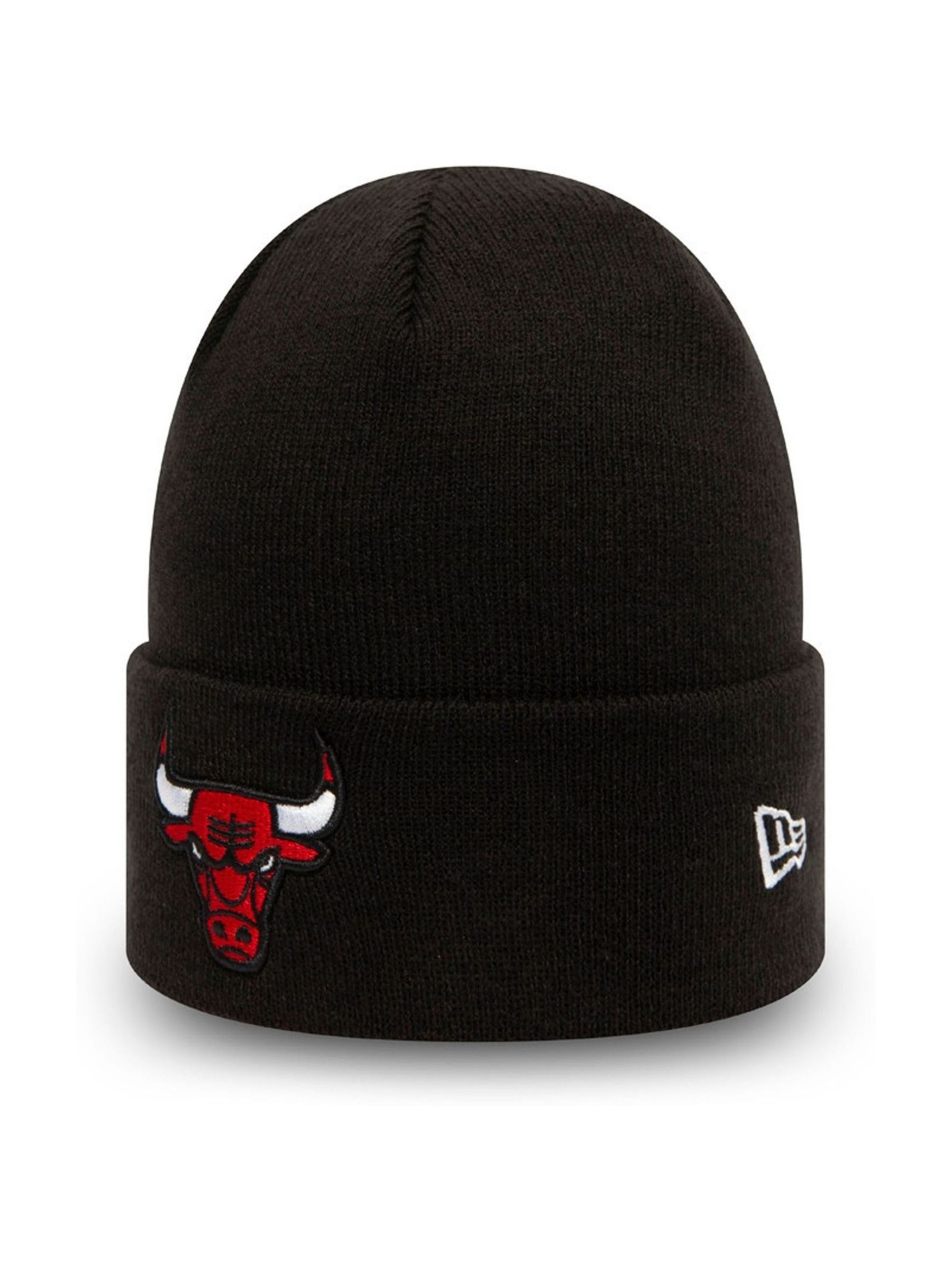 Buy New Era® Chicago Bulls Essential Black Cuff Beanie Hat from the ...
