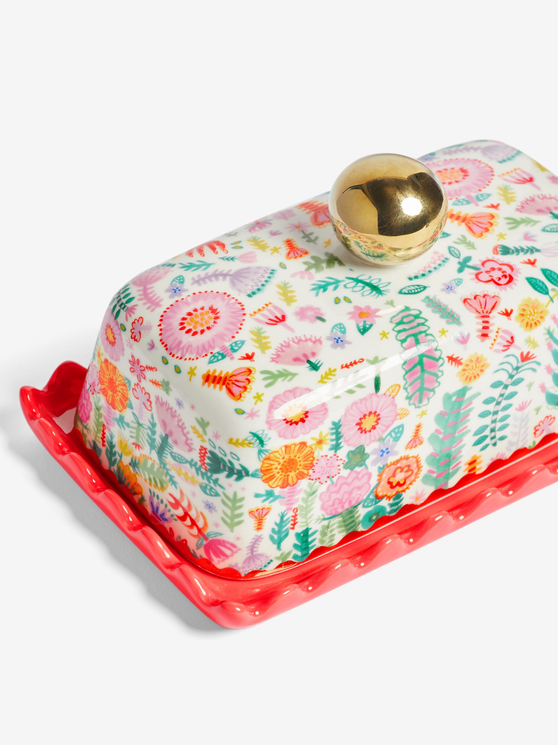 Buy Lucy Tiffney Multi Floral Butter Dish from the Next UK online shop