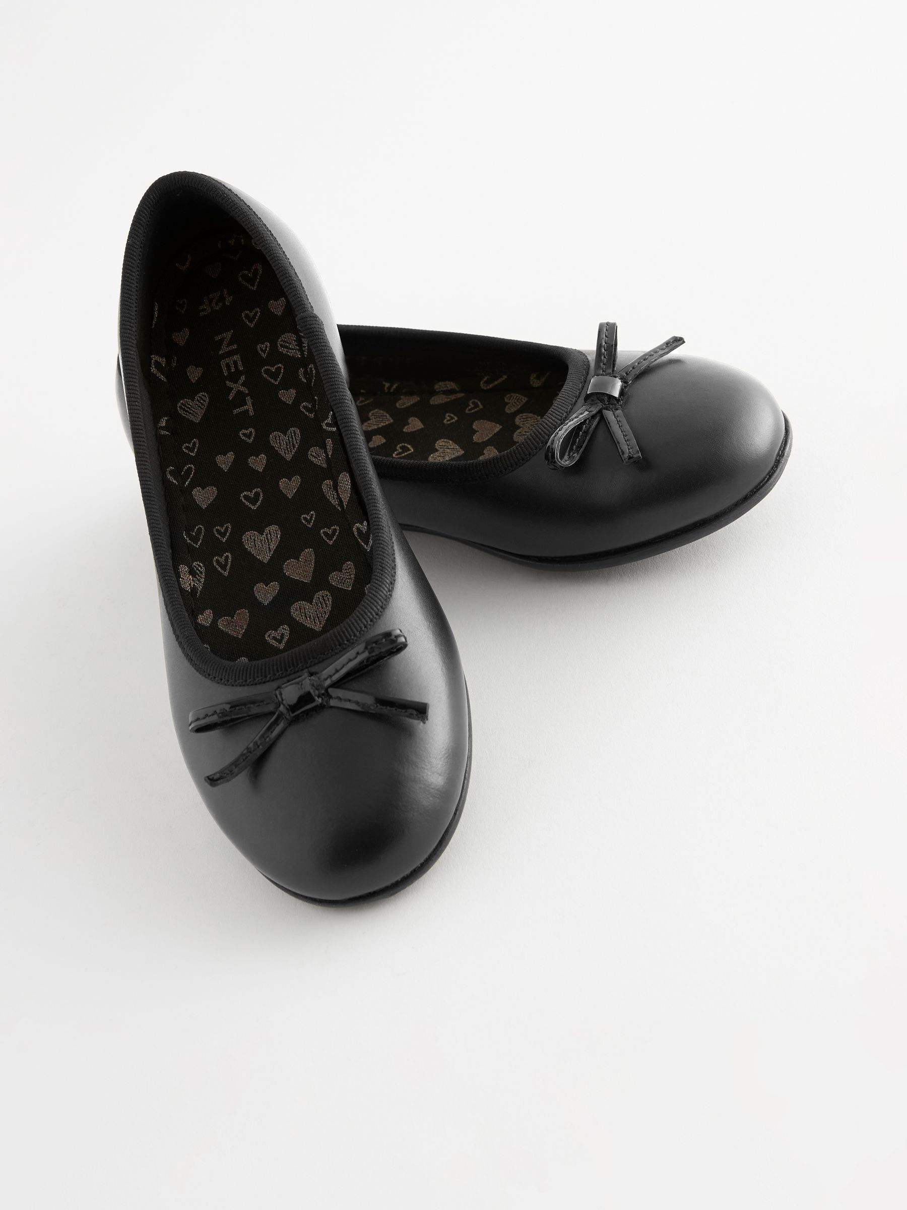 Buy Black Matt Narrow Fit (E) School Leather Ballet Shoes from the Next ...