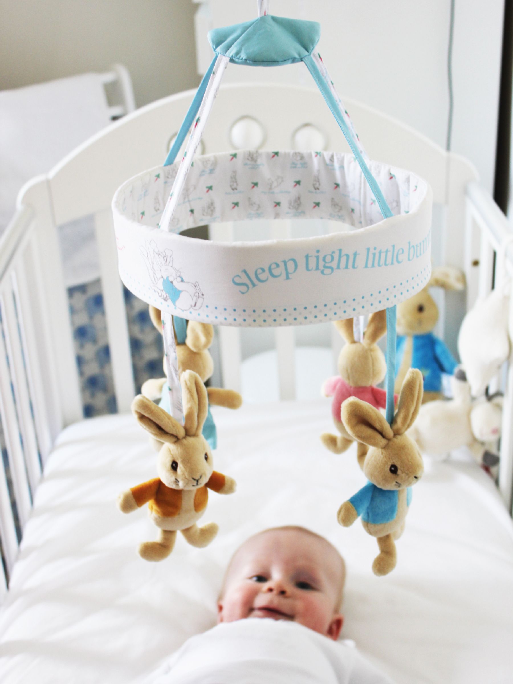 Buy Rainbow Designs Blue Peter Rabbit Musical Cot Mobile from the Next ...