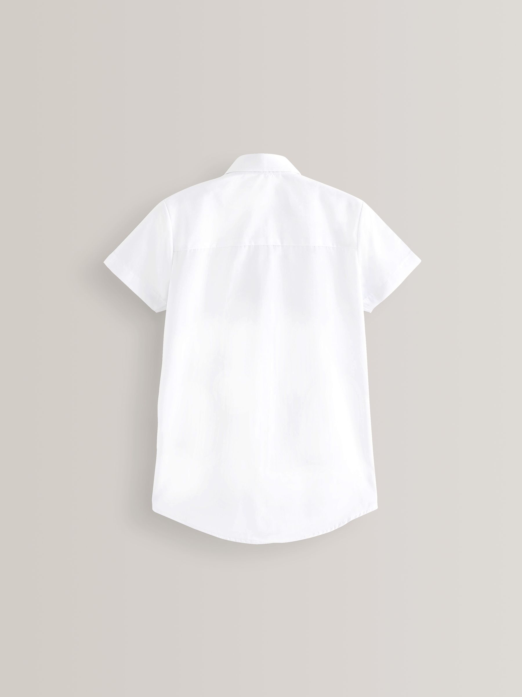 Buy White Regular Fit 2 Pack Short Sleeve School Shirts (3-18yrs) from ...