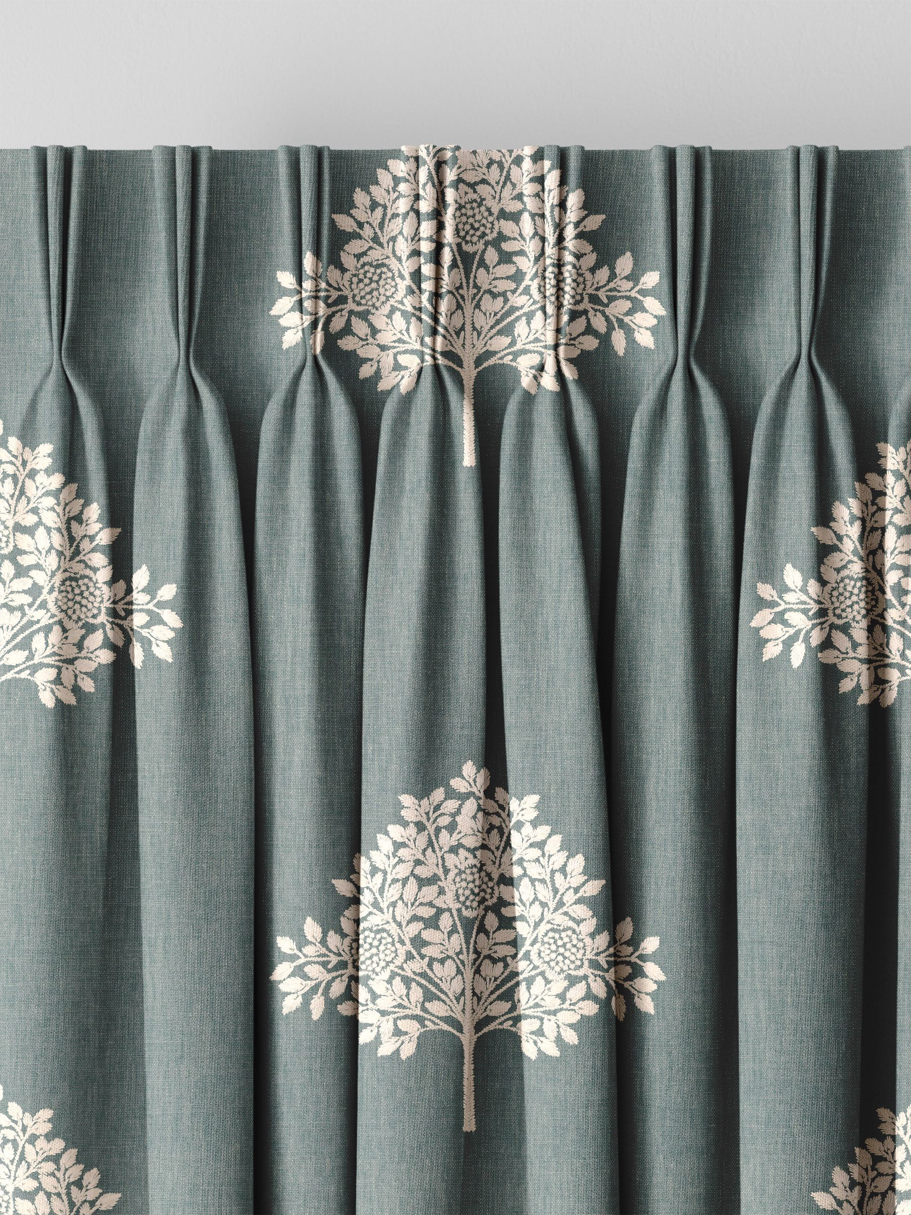 Buy William Morris At Home Blue Marigold Tree Embroidery Made to ...