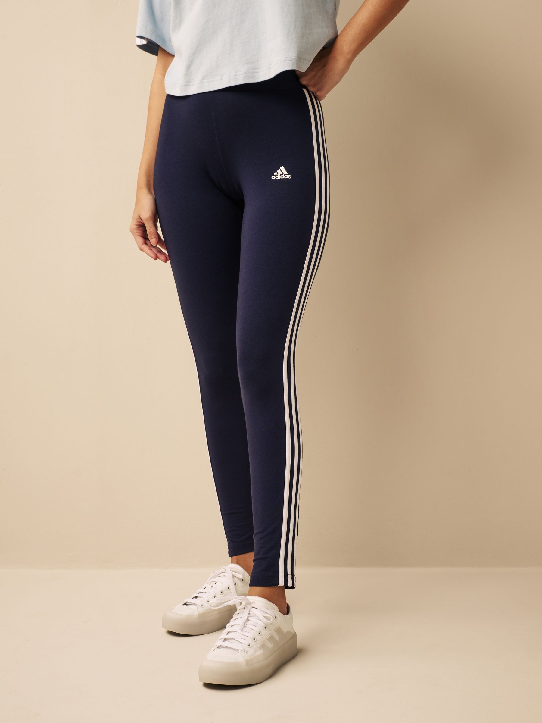 Buy adidas Navy Sportswear 3 Stripes Leggings from the Next UK online shop