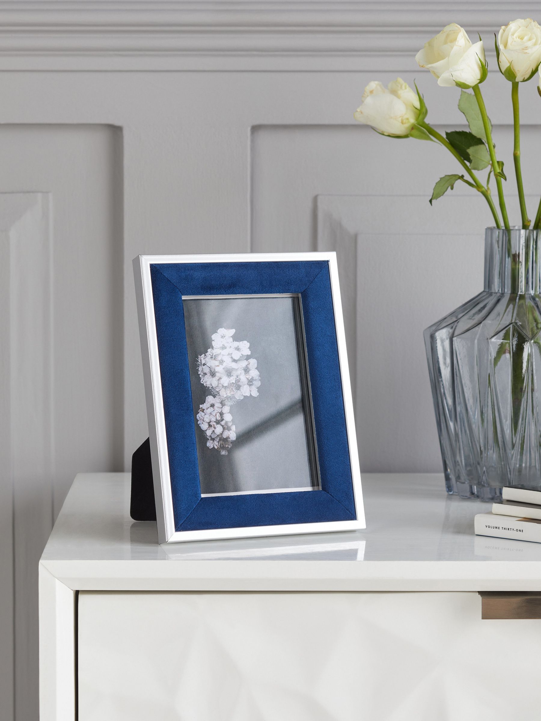 Buy Navy Velvet Picture Frame from the Next UK online shop