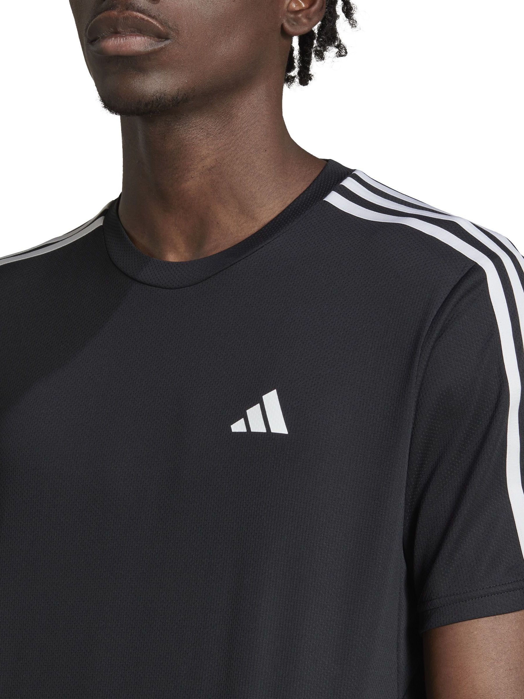 Buy adidas Black Train Essentials 3-Stripes Training T-Shirt from the ...