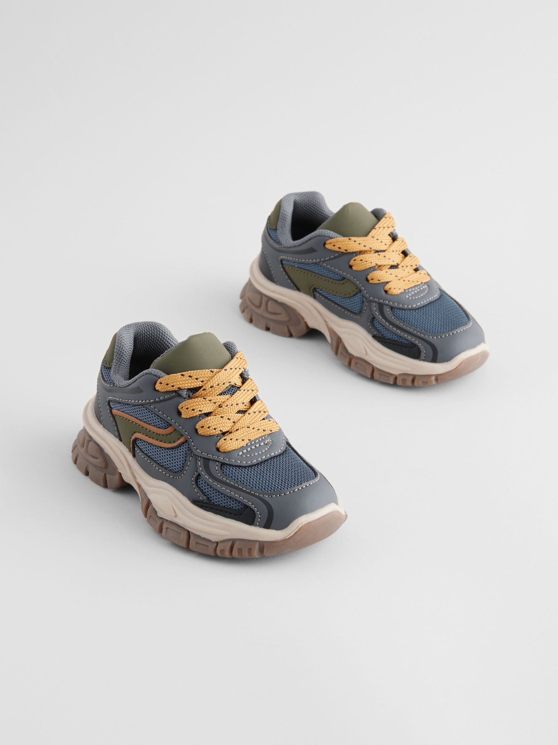 Buy Navy Mesh Panel Lace Up Trainers from the Next UK online shop