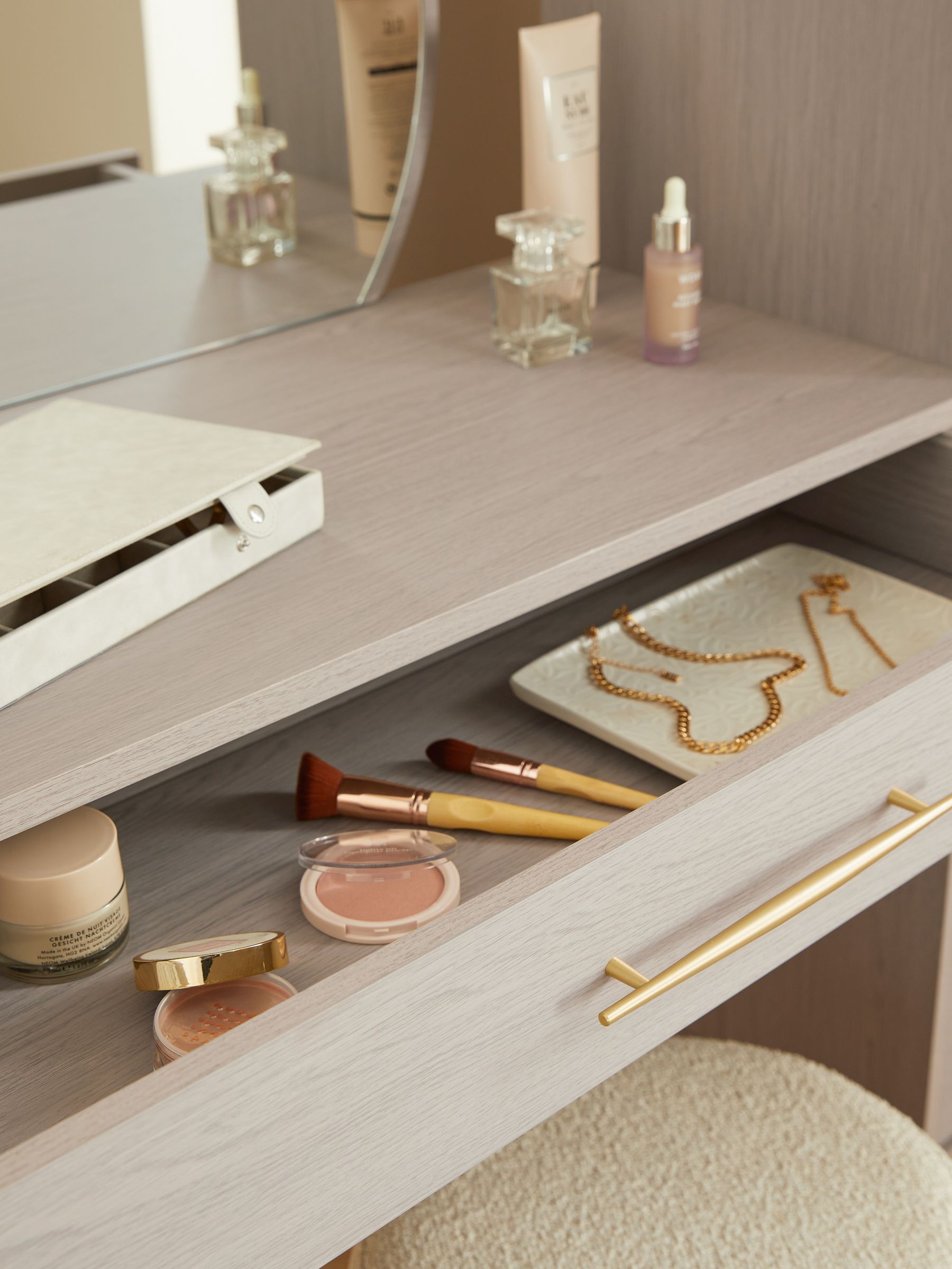 Buy Grey Adelaide Oak Effect Console Dressing Table from the Next UK ...