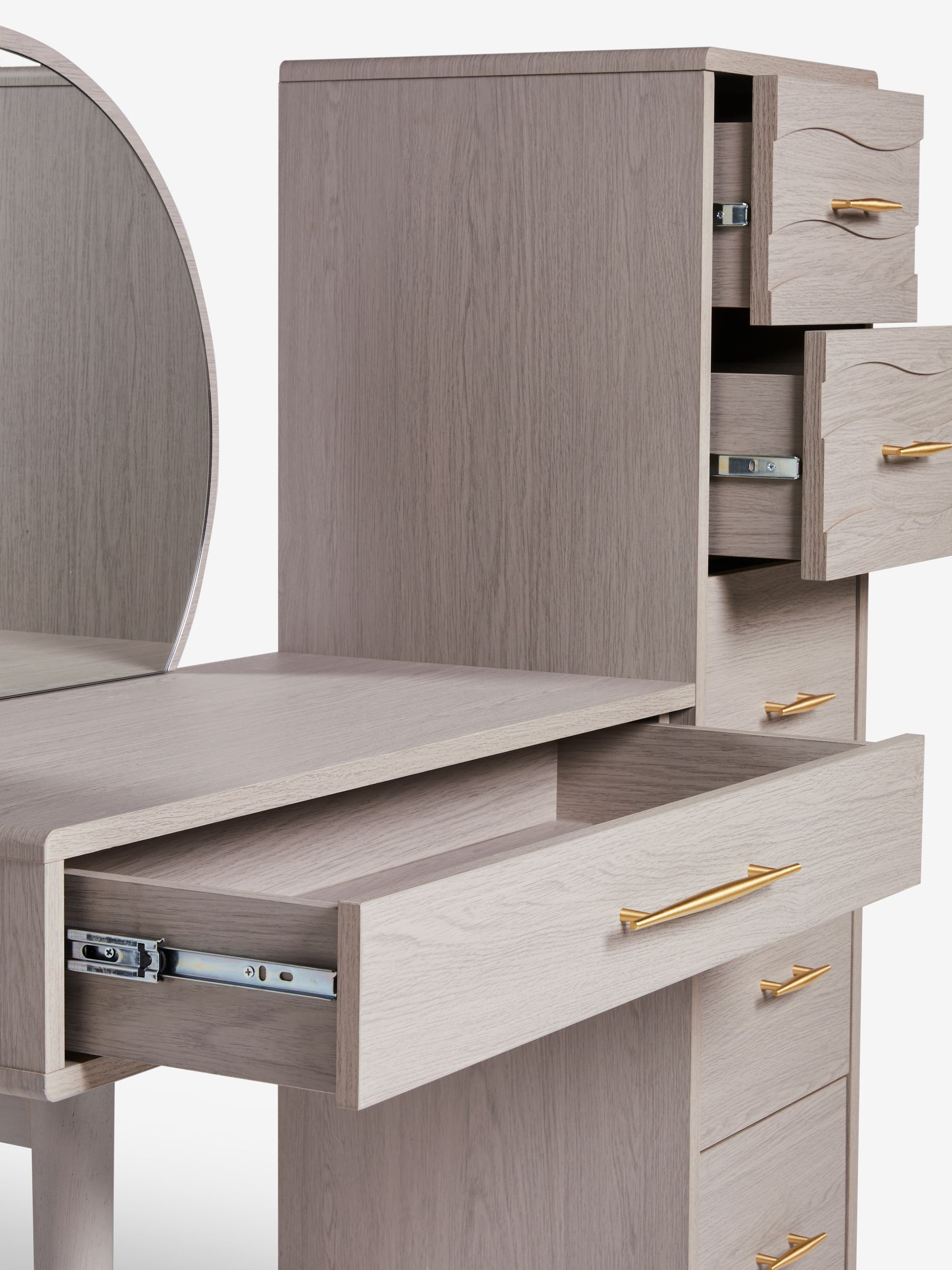 Buy Grey Adelaide Oak Effect Console Dressing Table from the Next UK ...