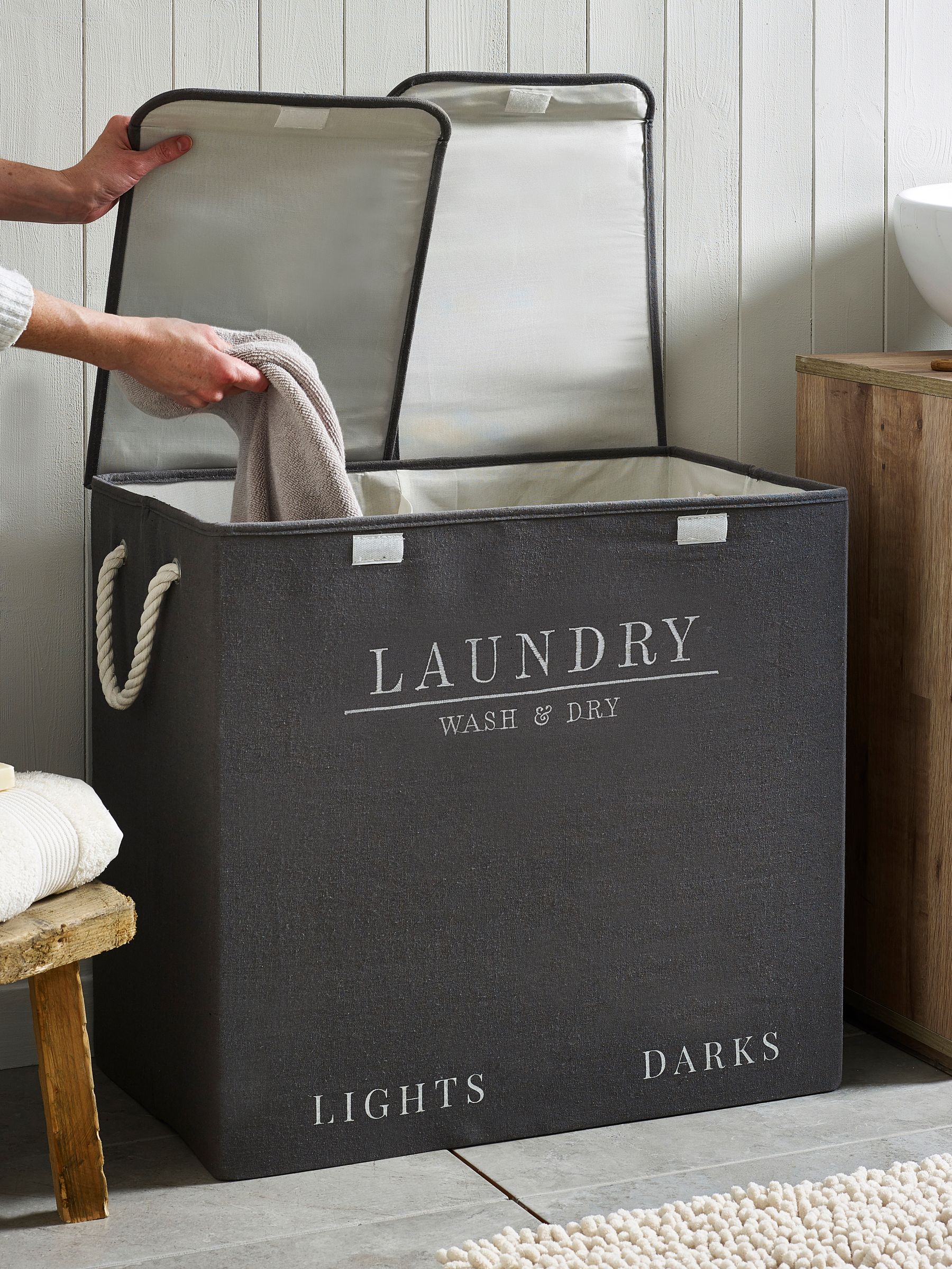 Buy Grey Country Laundry Sorter Basket from the Next UK online shop