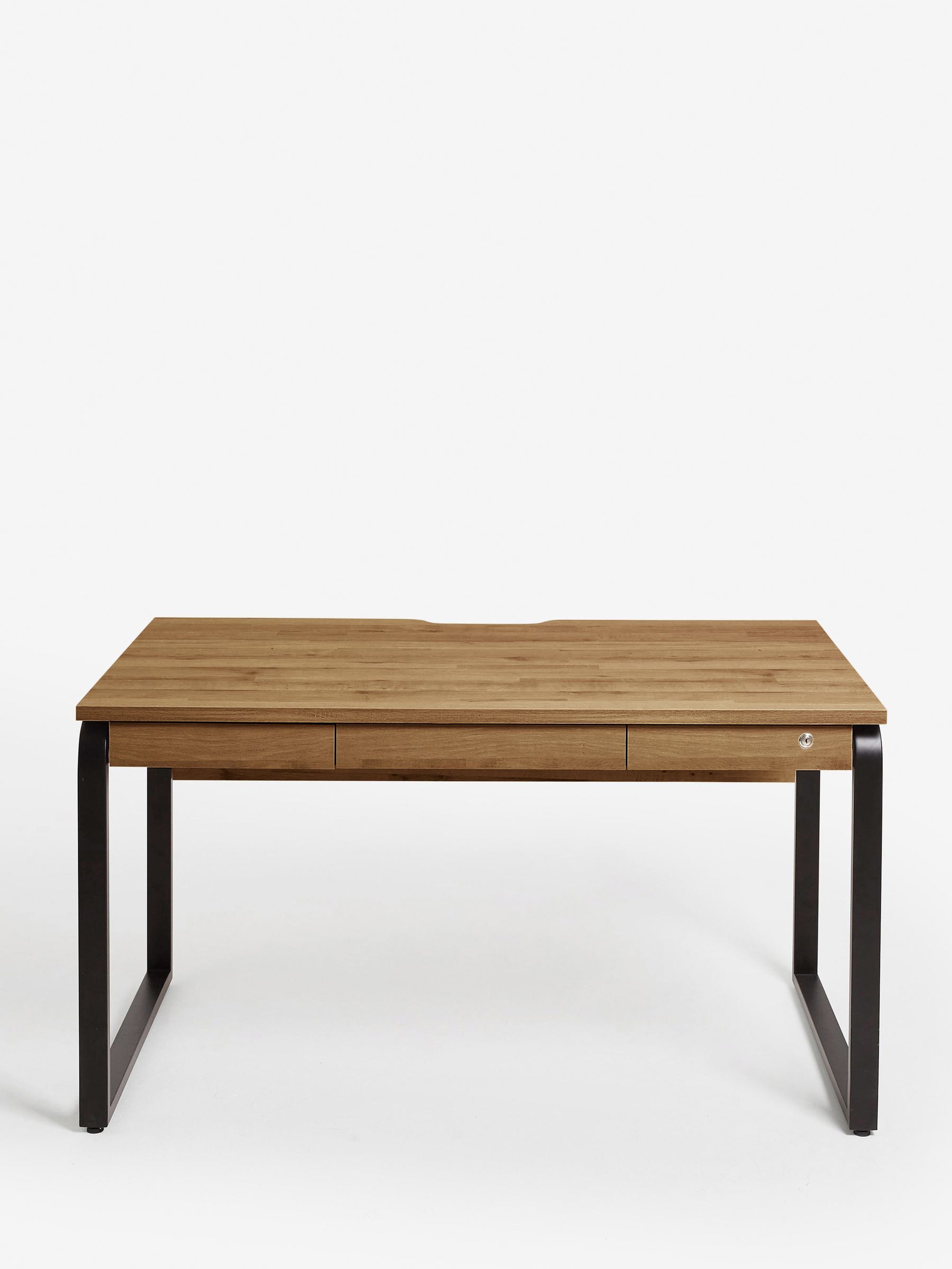 Buy Dark Natural Bronx Oak Effect Large Desk from the Next UK online shop