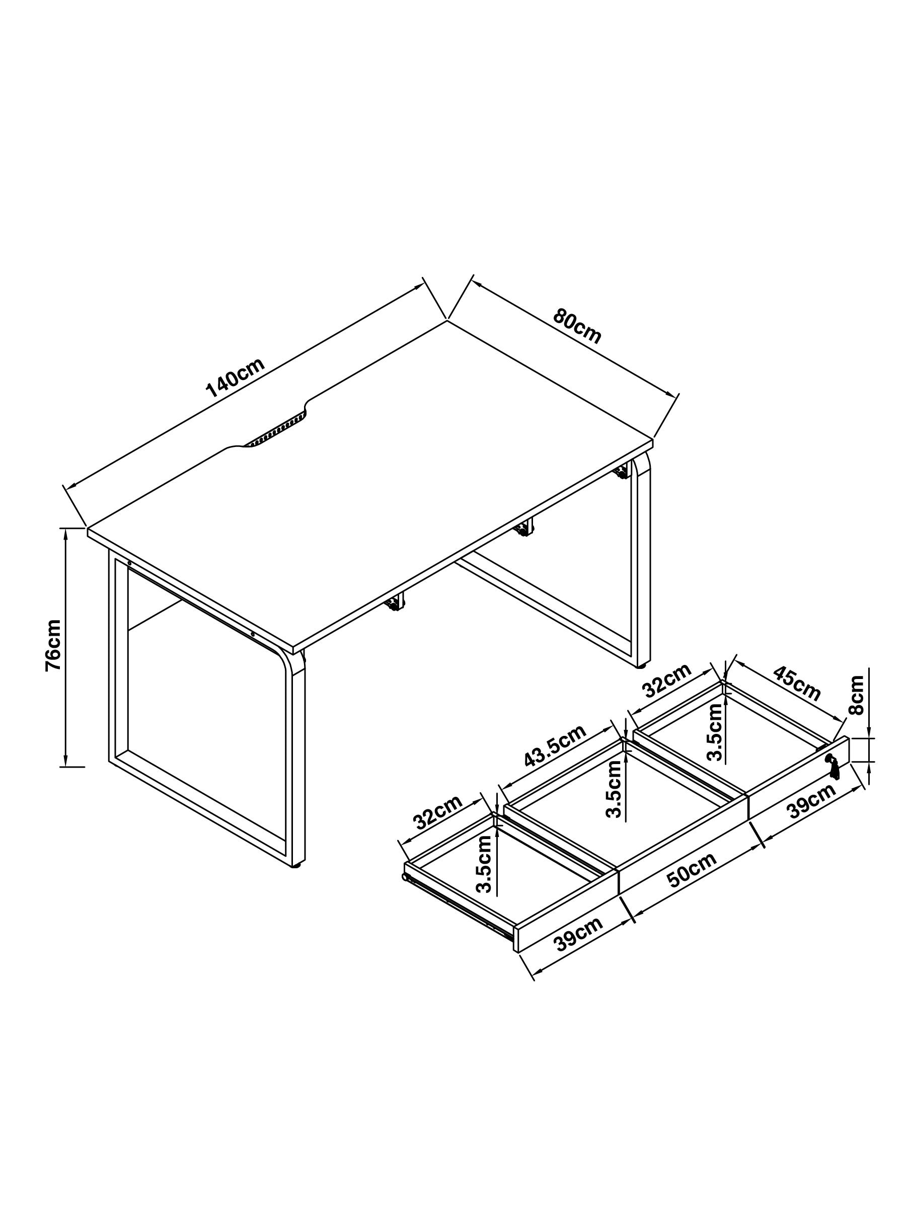 Oversize desk store