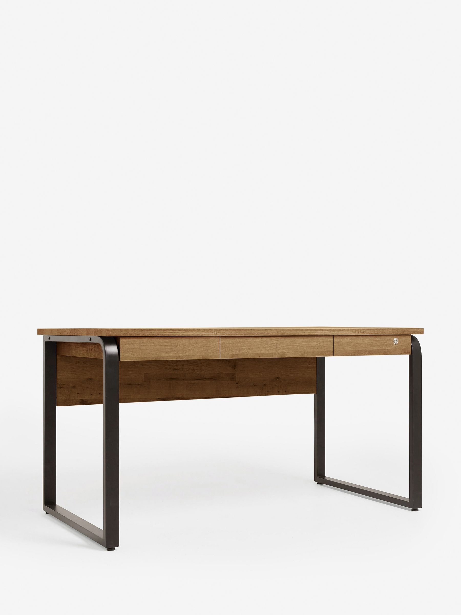 Buy Dark Natural Bronx Oak Effect Large Desk from the Next UK online shop