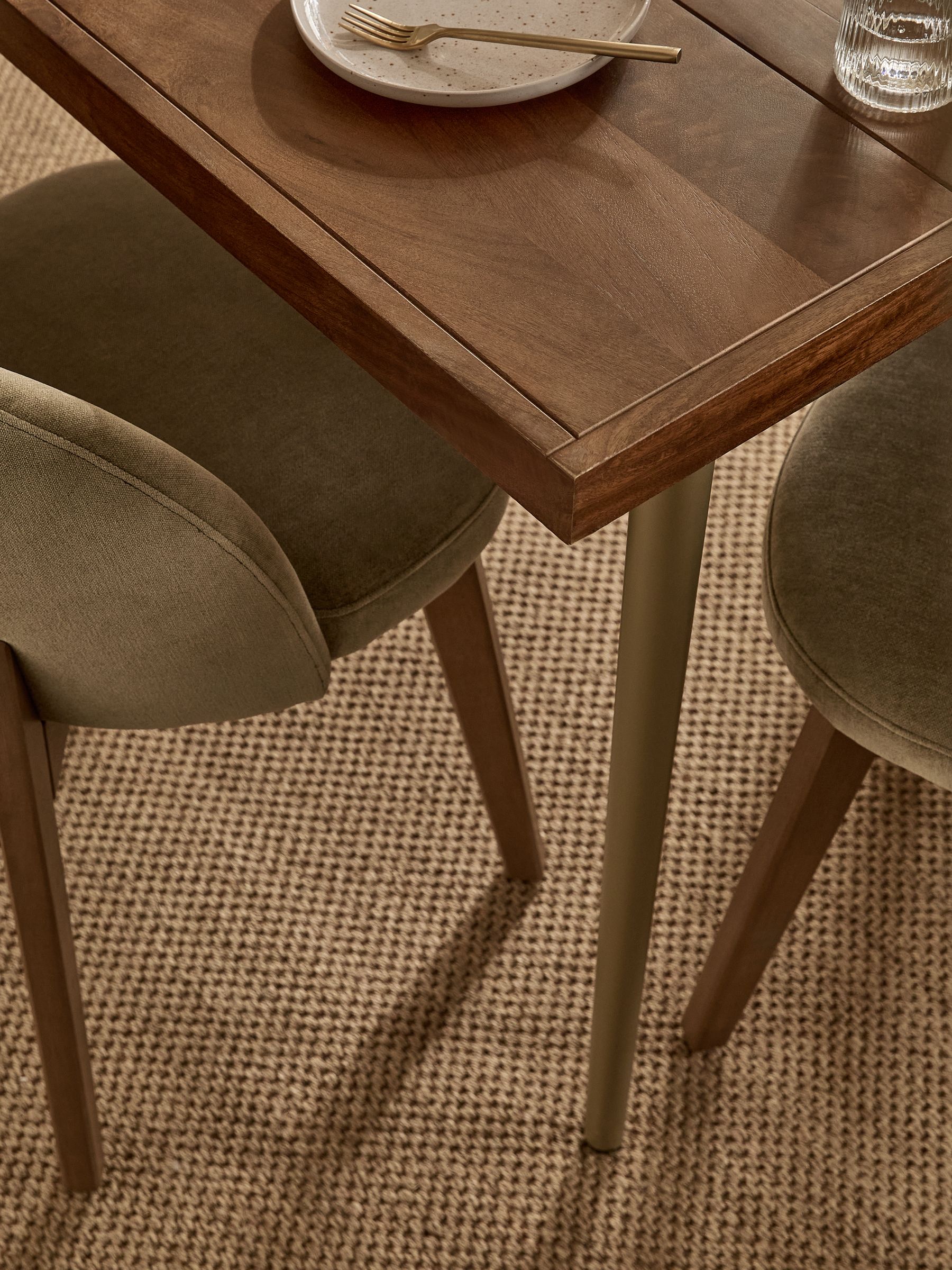 Buy Dark Natural Lloyd 4 to 6 Seater Mango Wood Dining Table from the ...