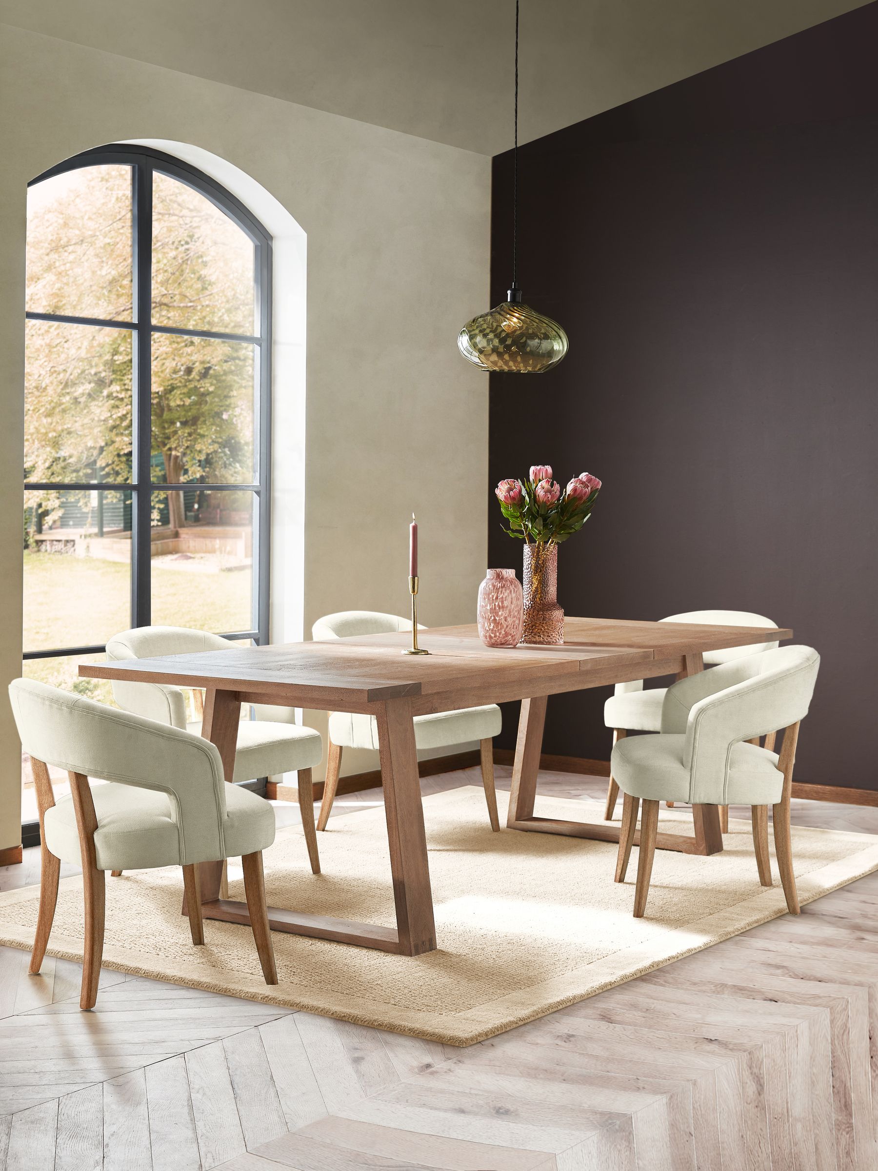 Buy Natural Hector Mango Wood 8 to 10 Extending Dining Table from the ...