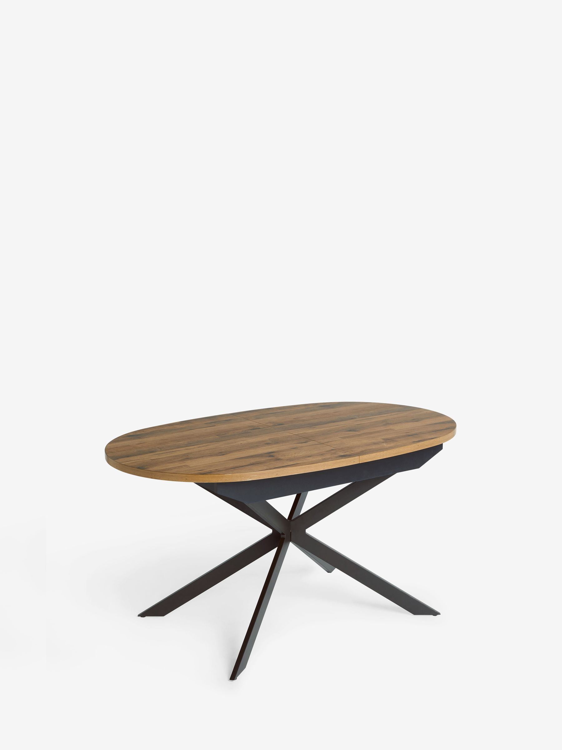 Buy Dark Bronx Oak Effect Oval 6 to 8 Seater Extending Dining Table ...