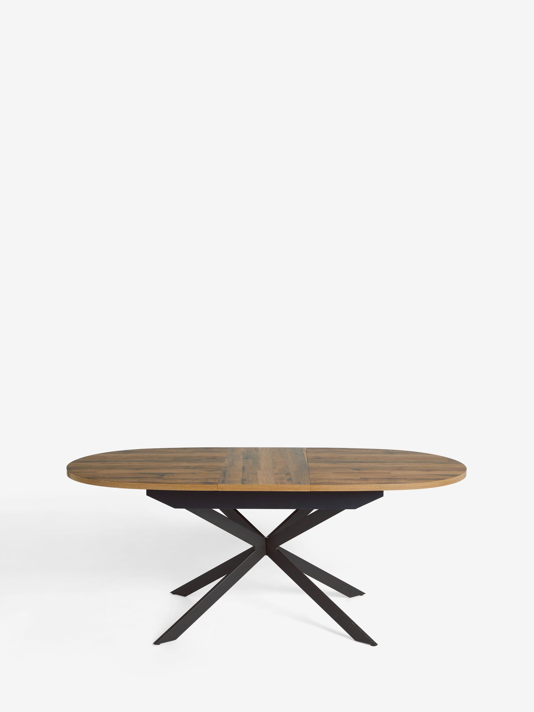 Buy Dark Bronx Oak Effect Oval 6 to 8 Seater Extending Dining Table ...