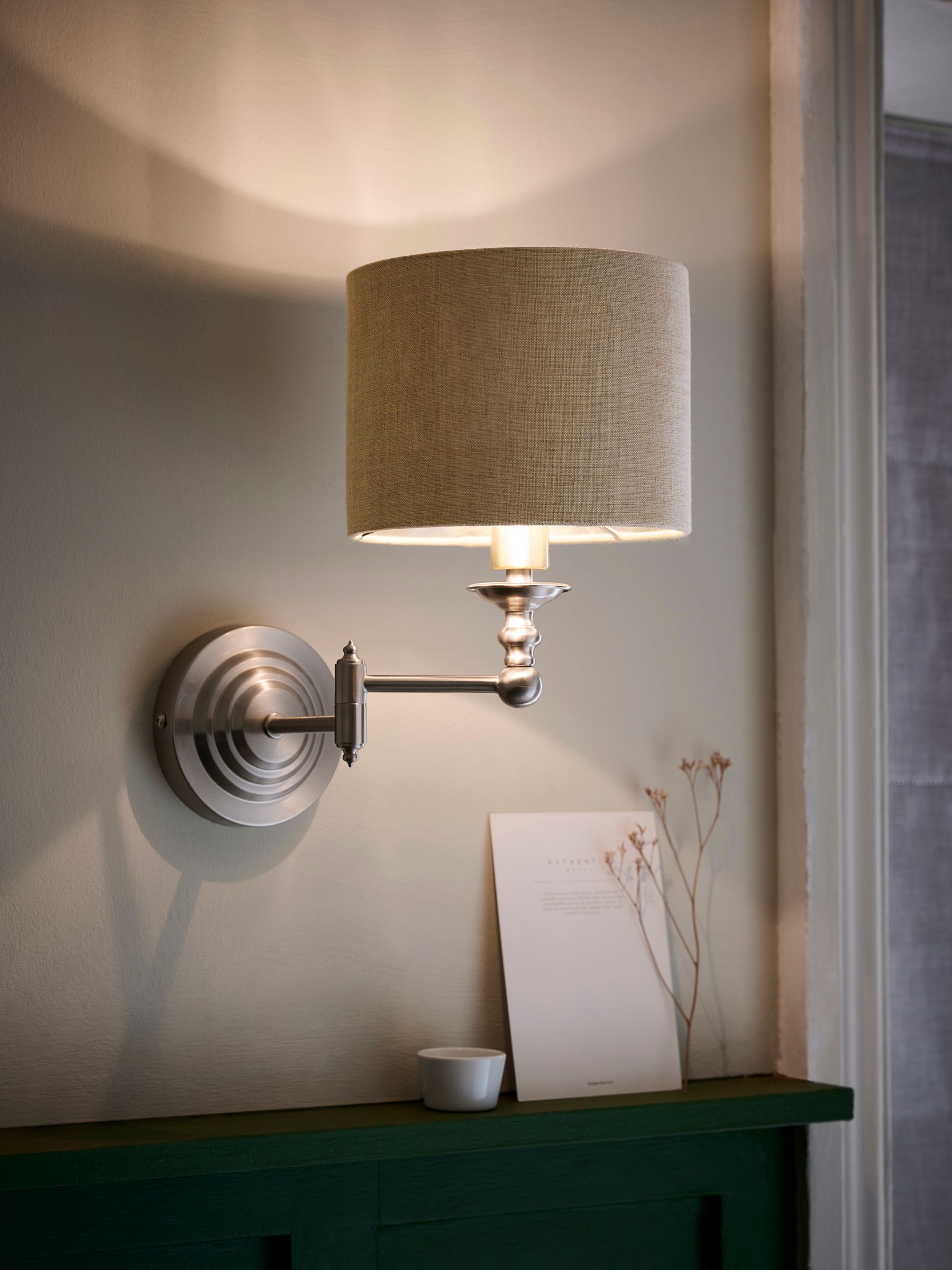 Buy Brushed Chrome Burford Swing Arm Wall Light from the Next UK online ...