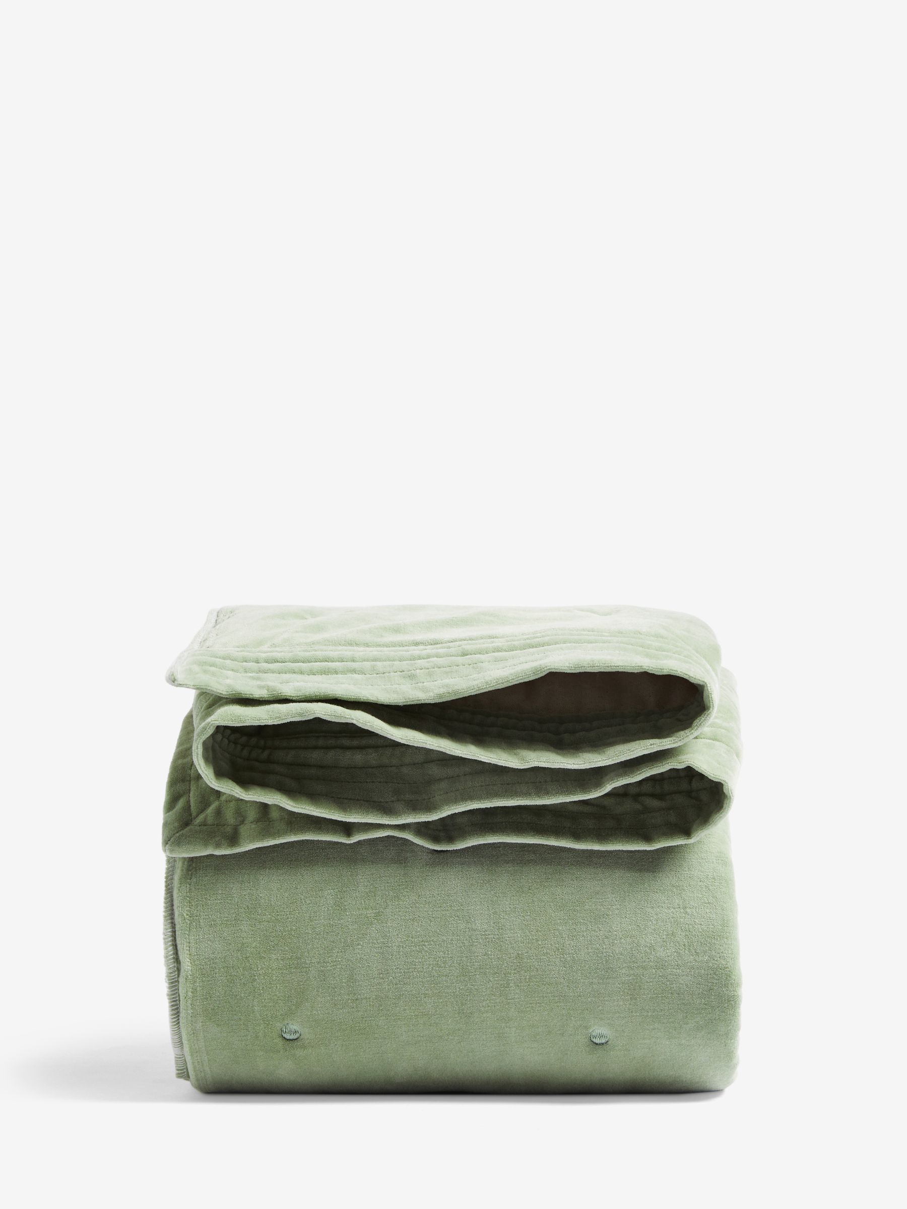 Buy French Connection Sage Green Washed Velvet Bedspread from the Next ...