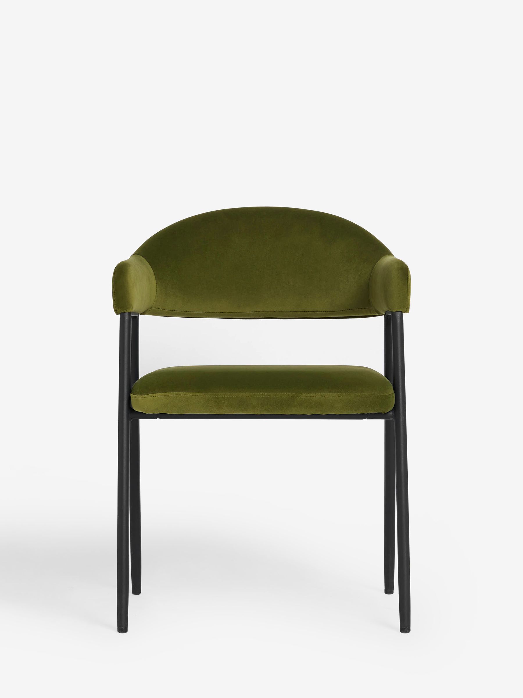Buy Set of 2 Soft Velvet Olive Green Nora Dining Chairs from the Next ...