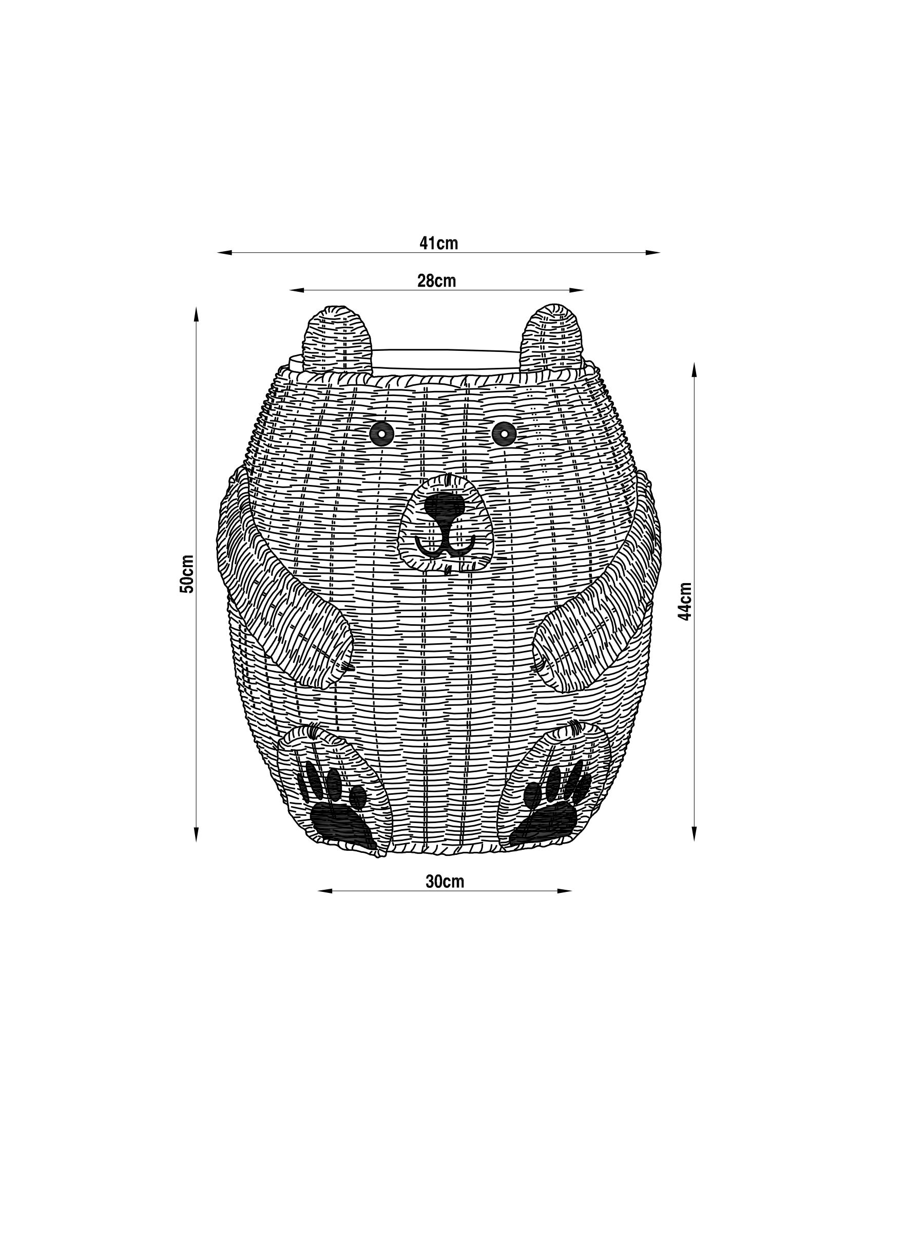 Buy Brown Bertie Bear Kids Storage Basket Bedside Table from the Next ...