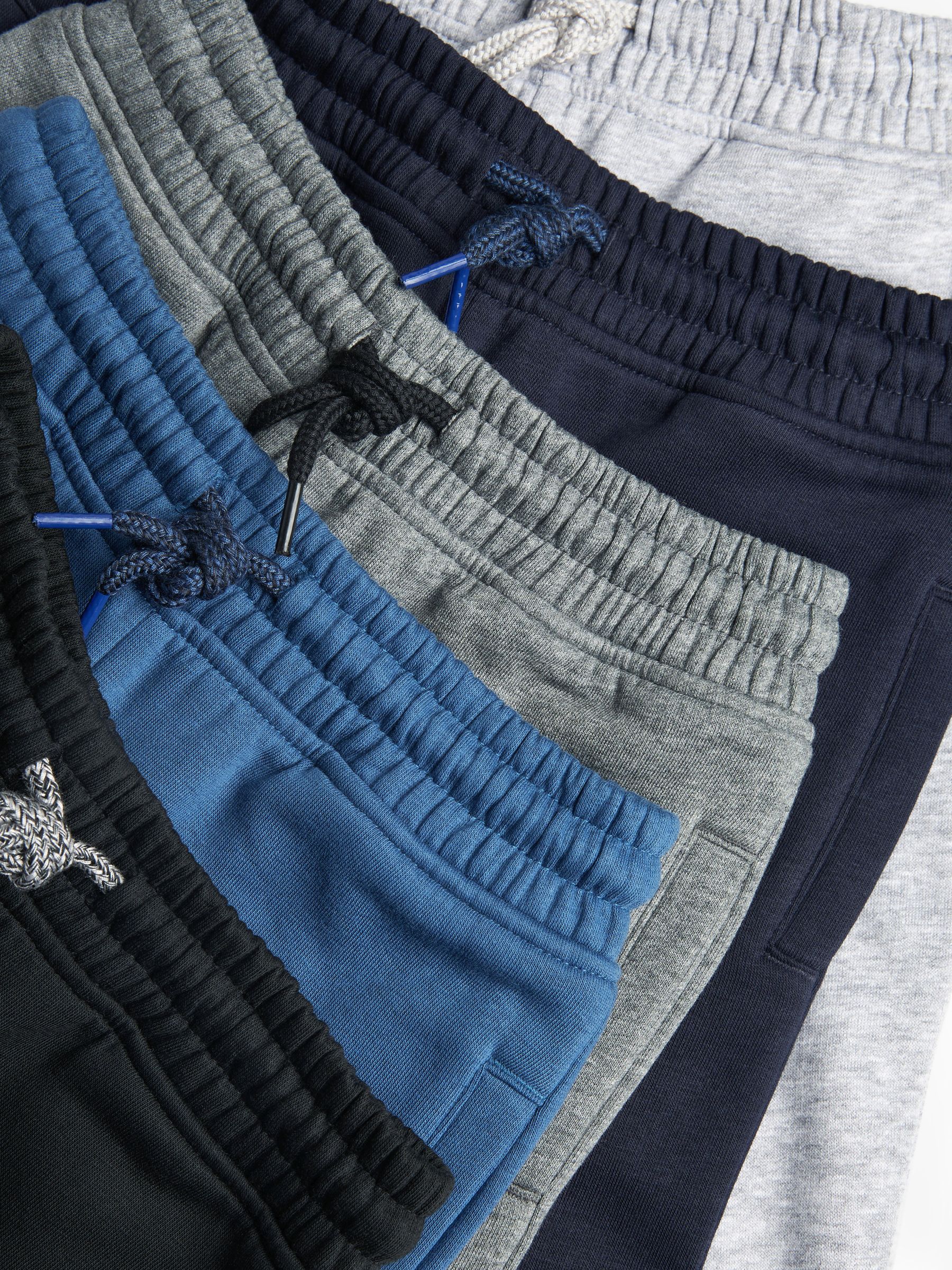 Buy Multi Slim Fit Basic Joggers 5 Pack (3-16yrs) from the Next UK ...