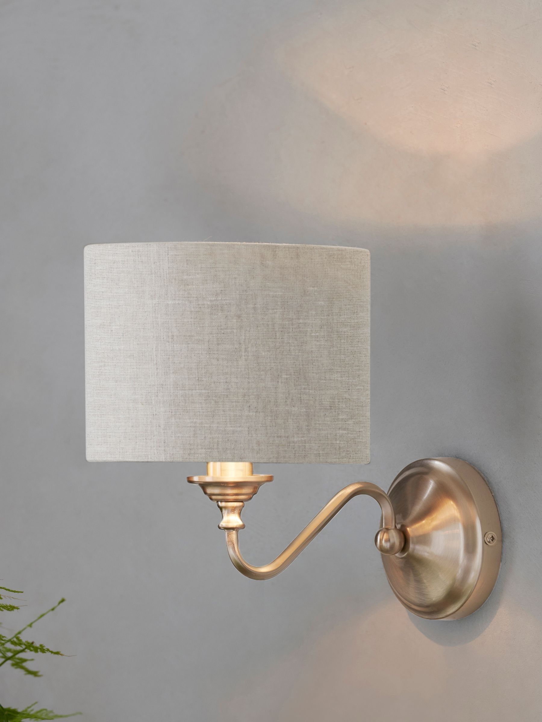 Buy Brushed Nickel Burford 1 Light Wall Light from the Next UK online shop
