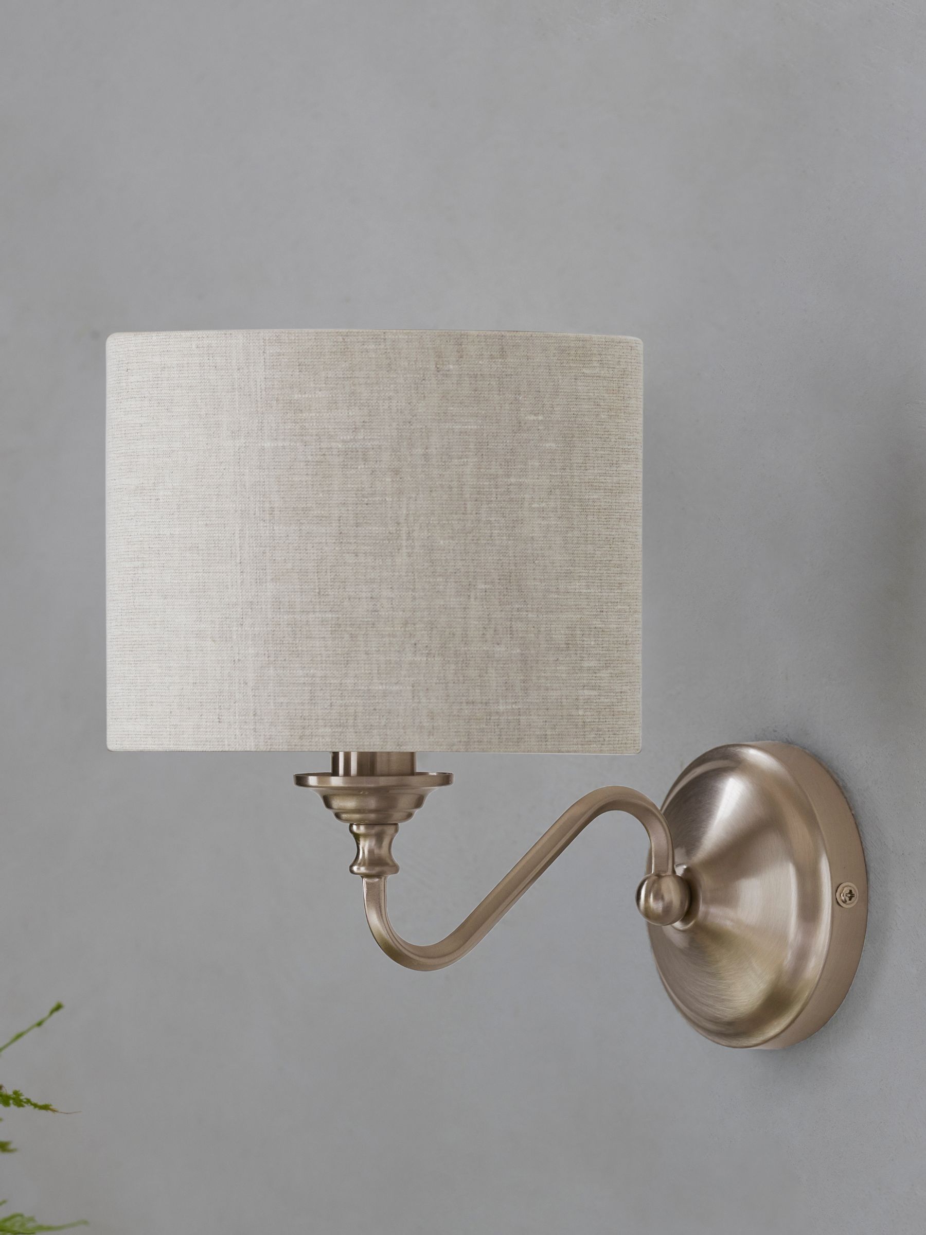 Buy Brushed Nickel Burford 1 Light Wall Light from the Next UK online shop