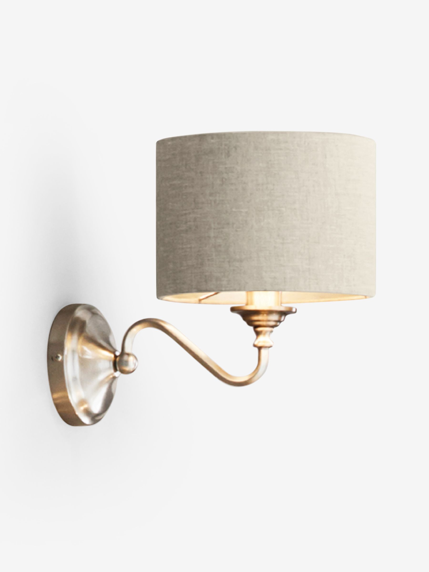 Buy Brushed Nickel Burford 1 Light Wall Light from the Next UK online shop