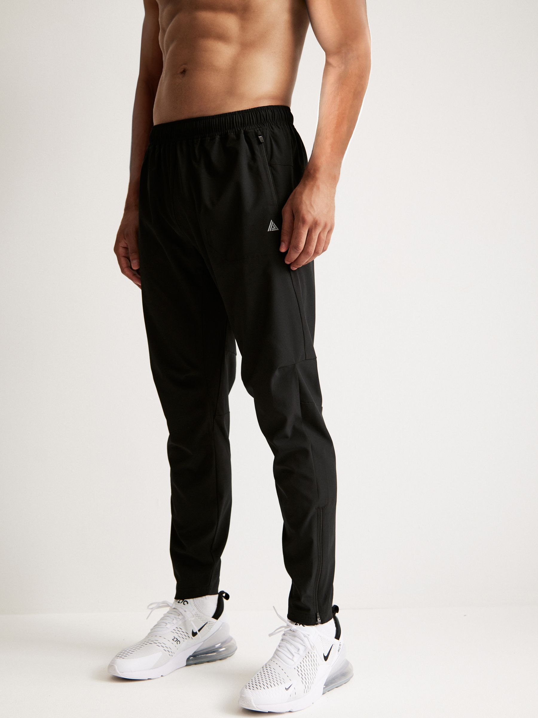 Buy Black Slim Fit Active Woven Gym Training Joggers from the Next UK ...