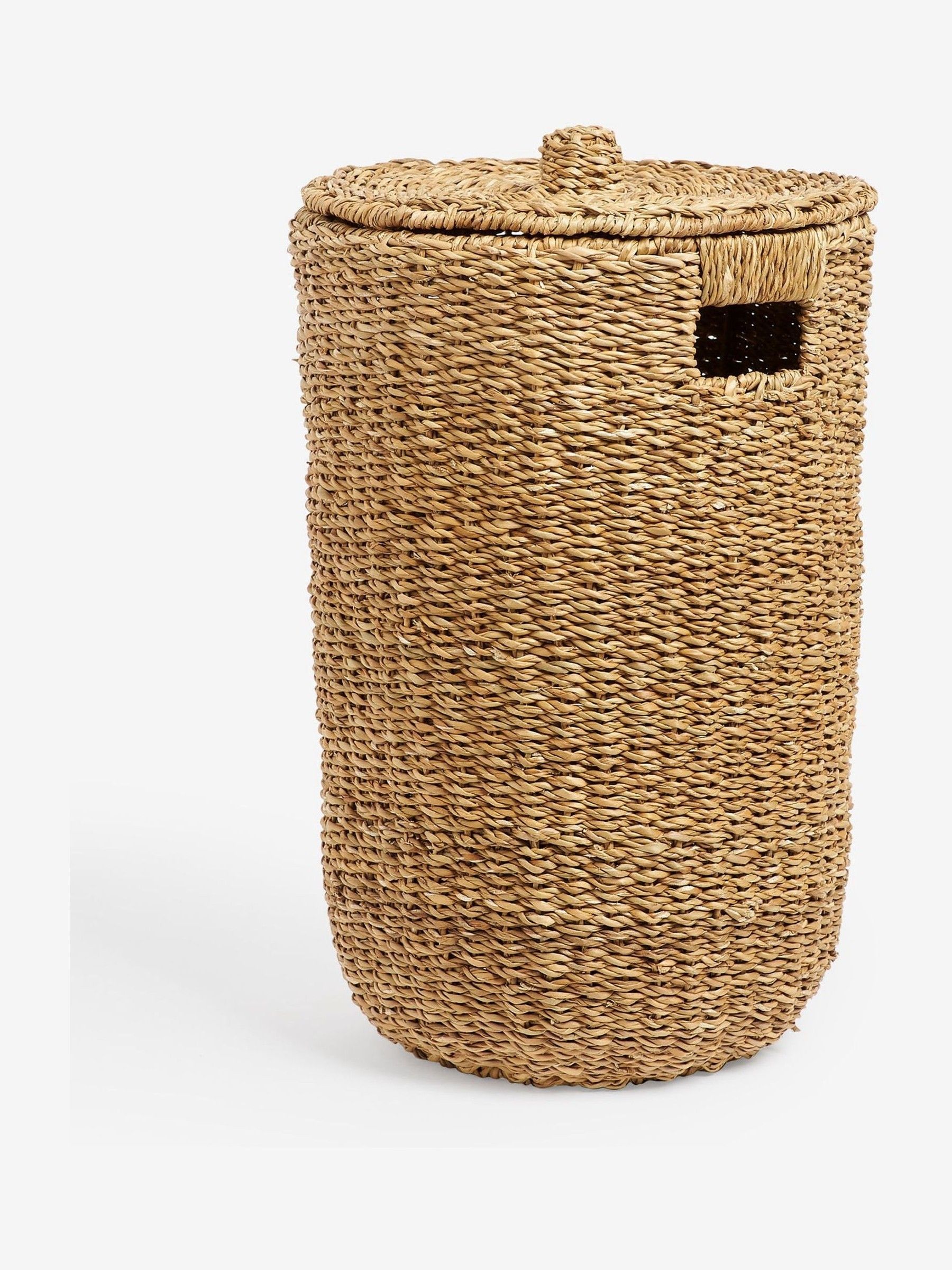 Buy Dark Natural Seagrass Hamper Laundry Basket from the Next UK online shop