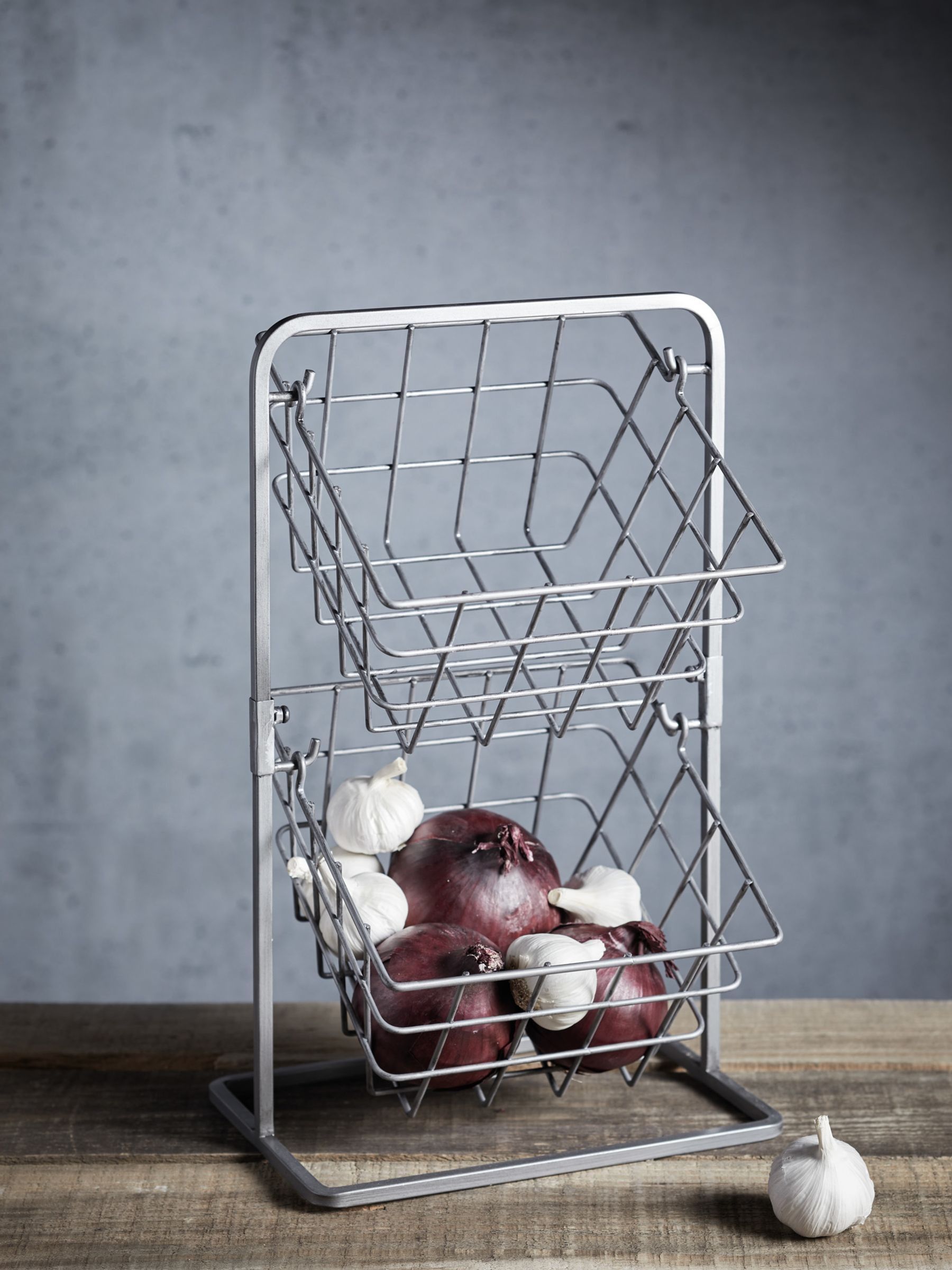 Buy Industrial Kitchen Grey 2 Tier Storage Basket from the Next UK ...