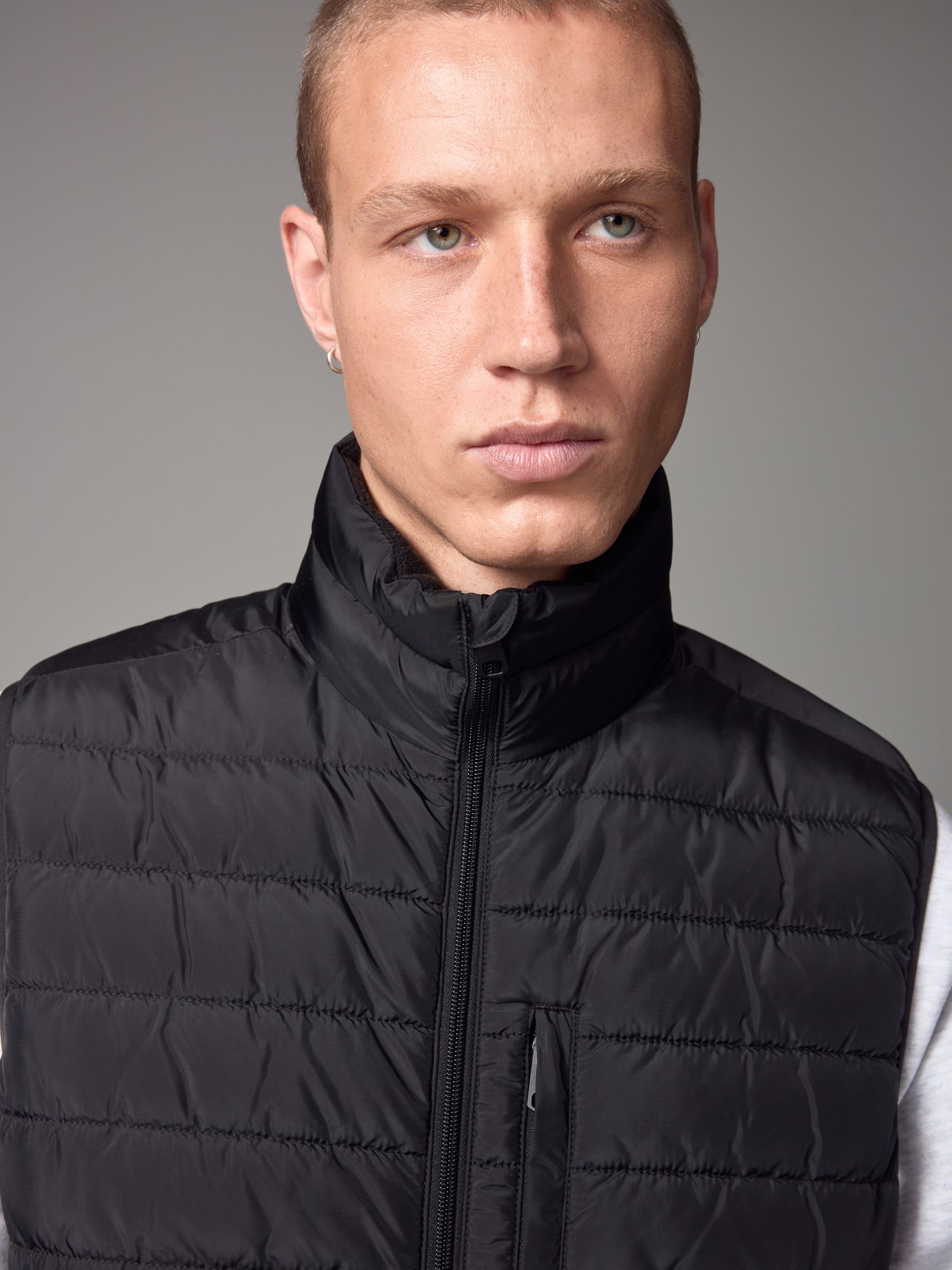 Buy Black Shower Resistant Lightweight Puffer Gilet from Next Saudi Arabia