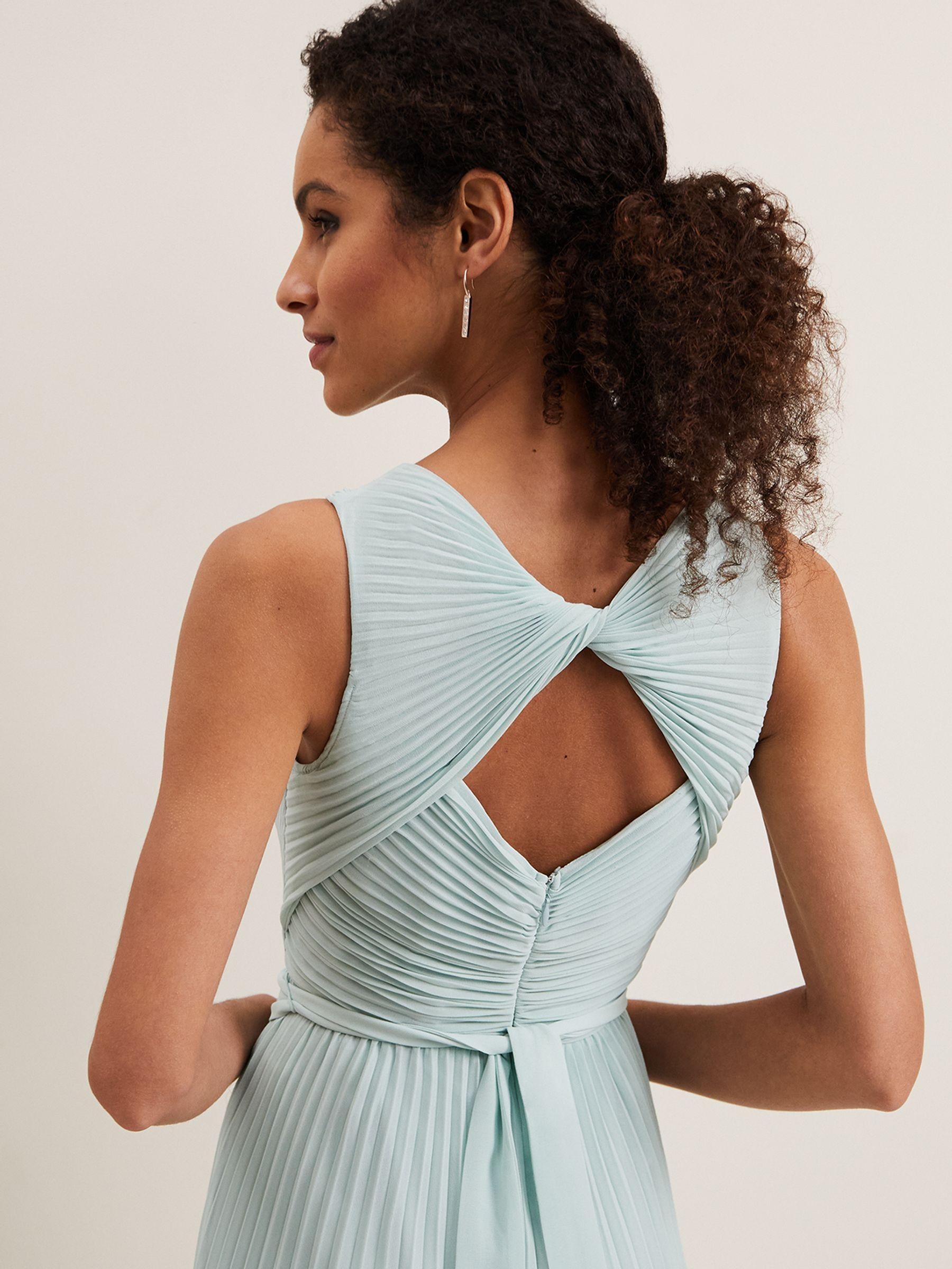 Buy Phase Eight Blue Cressida Pleat Midi Dress from the Next UK online shop