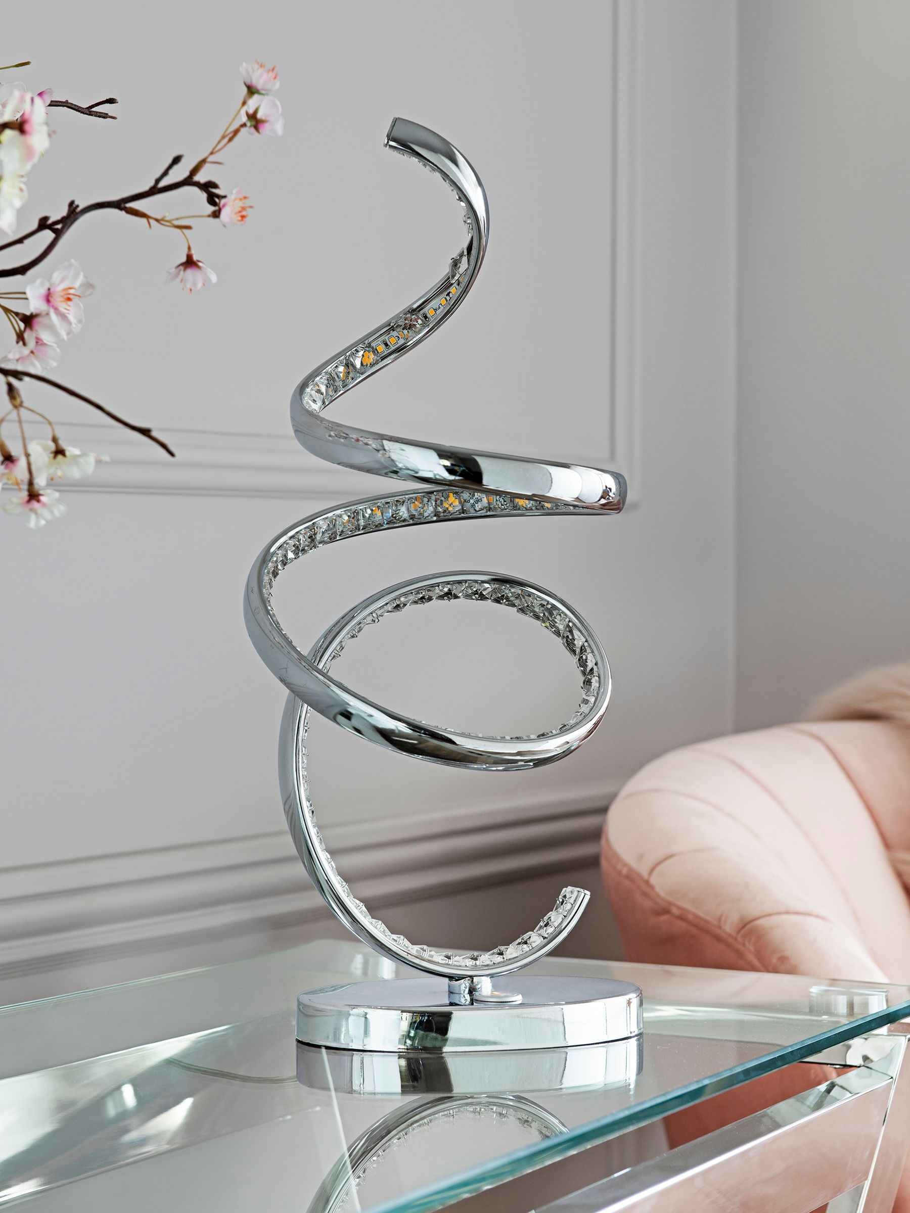 Buy Chrome LED Cara Touch Table Lamp from the Next UK online shop