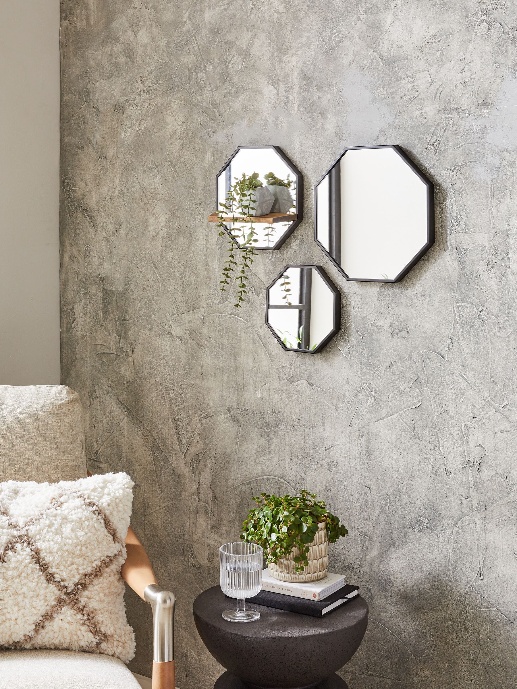 Buy Black Set of 3 Bronx Wall Mirrors from the Next UK online shop