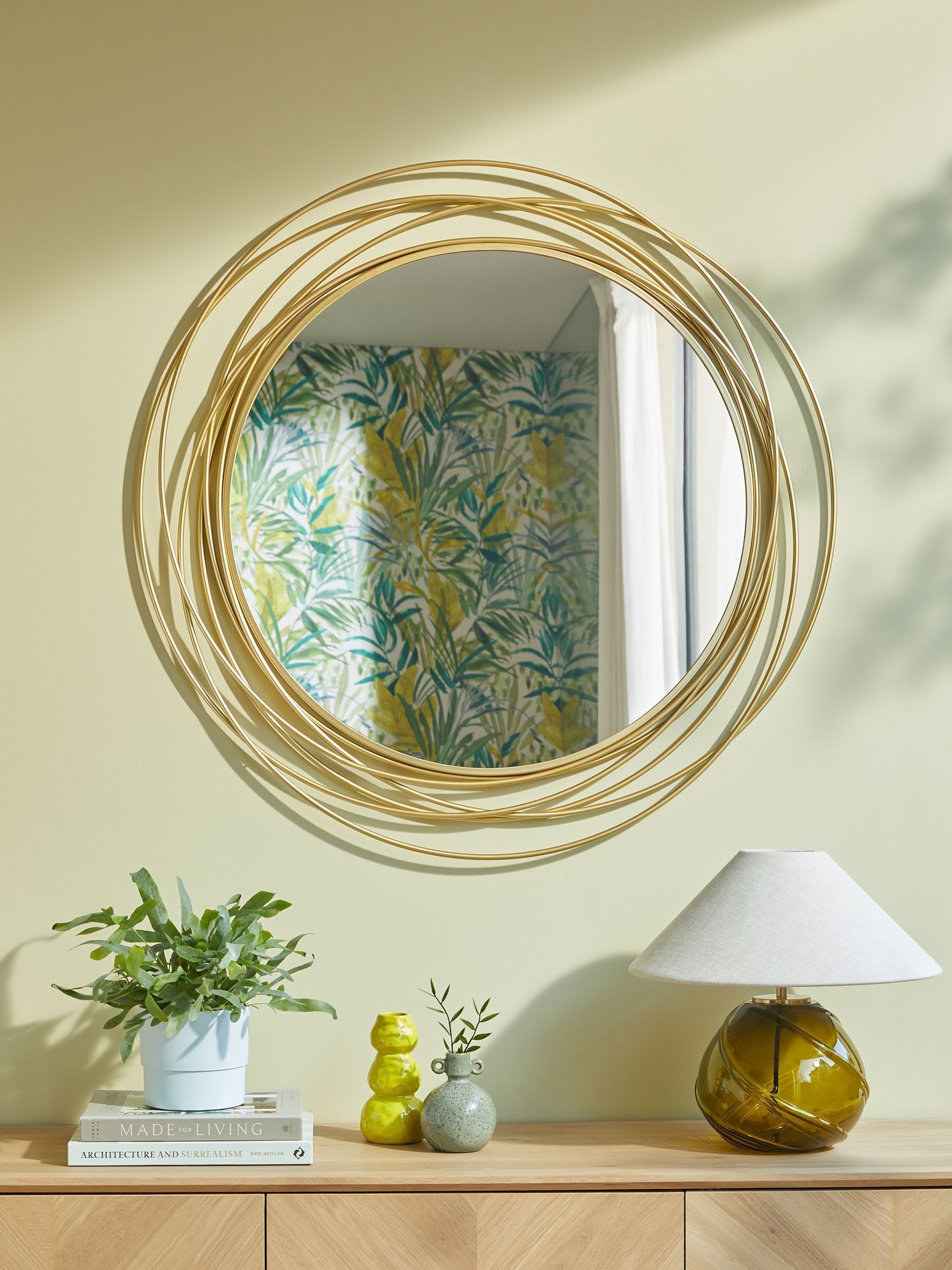 Buy Gold Wire 90cm Wall Mirror from the Next UK online shop