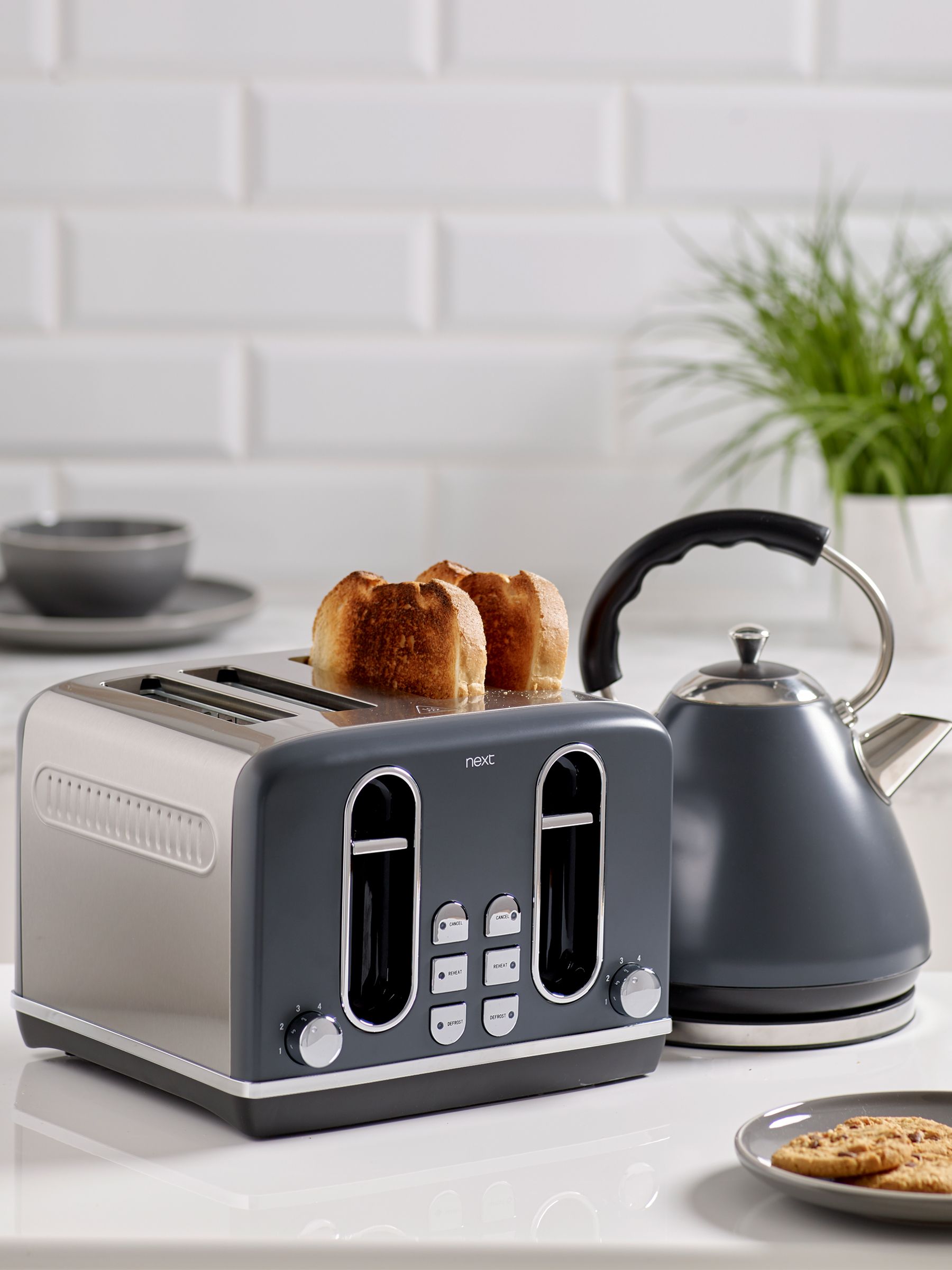 Buy Dark Grey Electric 4 Slice Toaster from the Next UK online shop