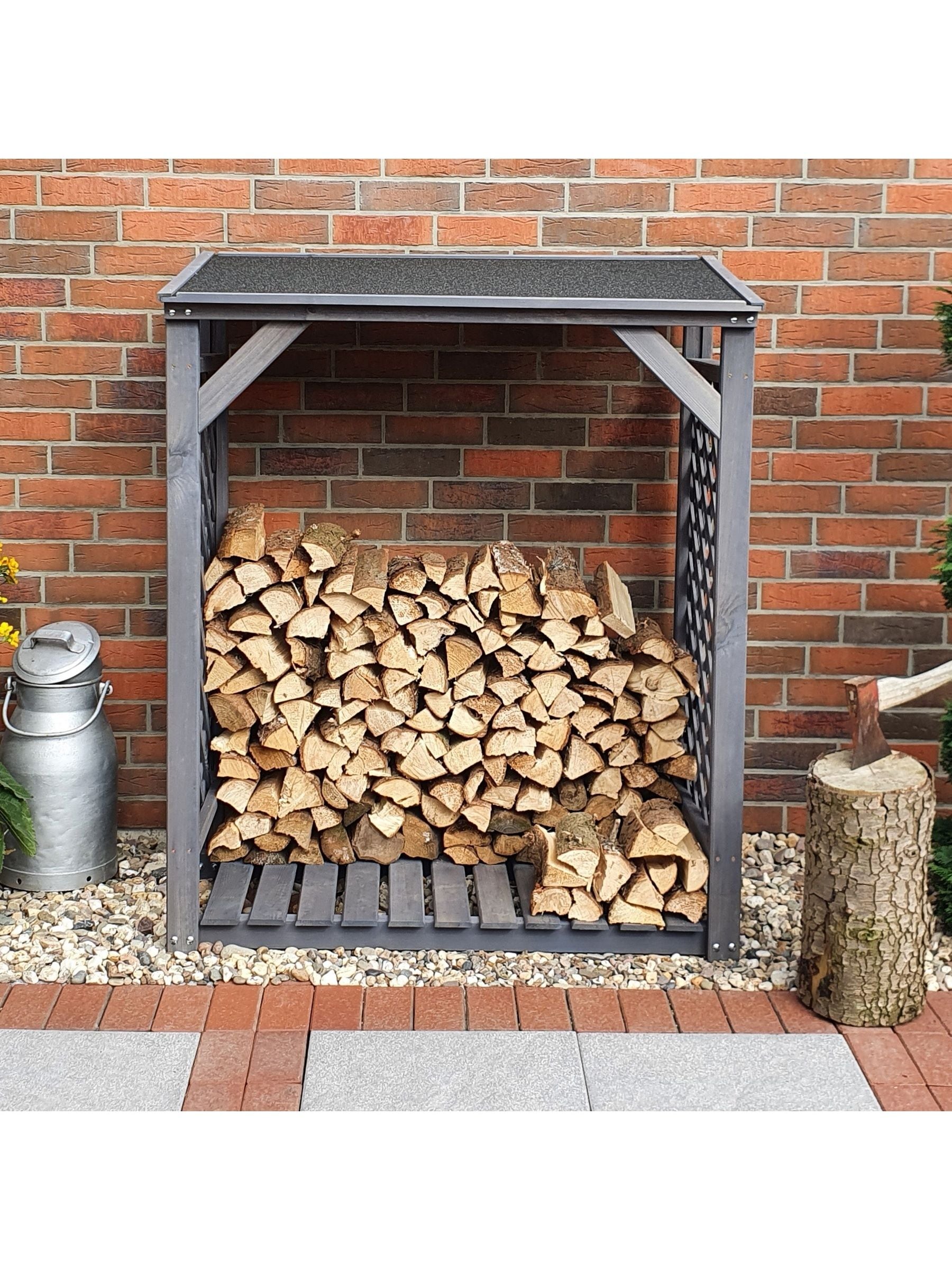 Buy Promex Grey Garden Speyer Modern Firewood Log Store from the Next ...