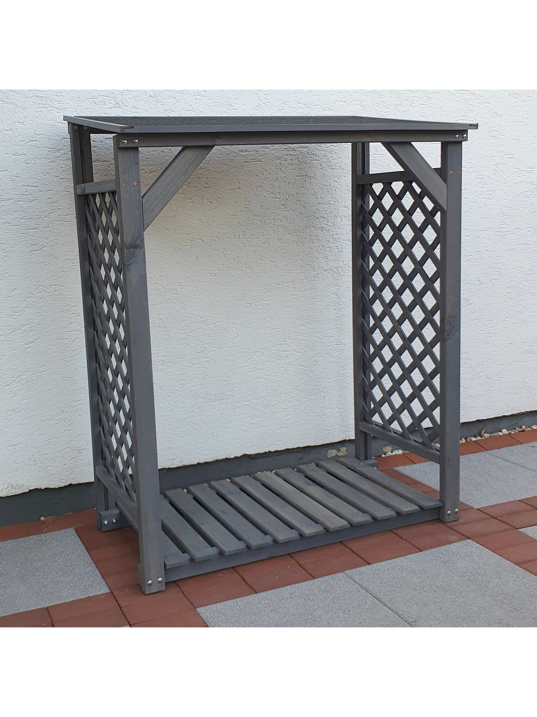Buy Promex Grey Garden Speyer Modern Firewood Log Store from the Next ...
